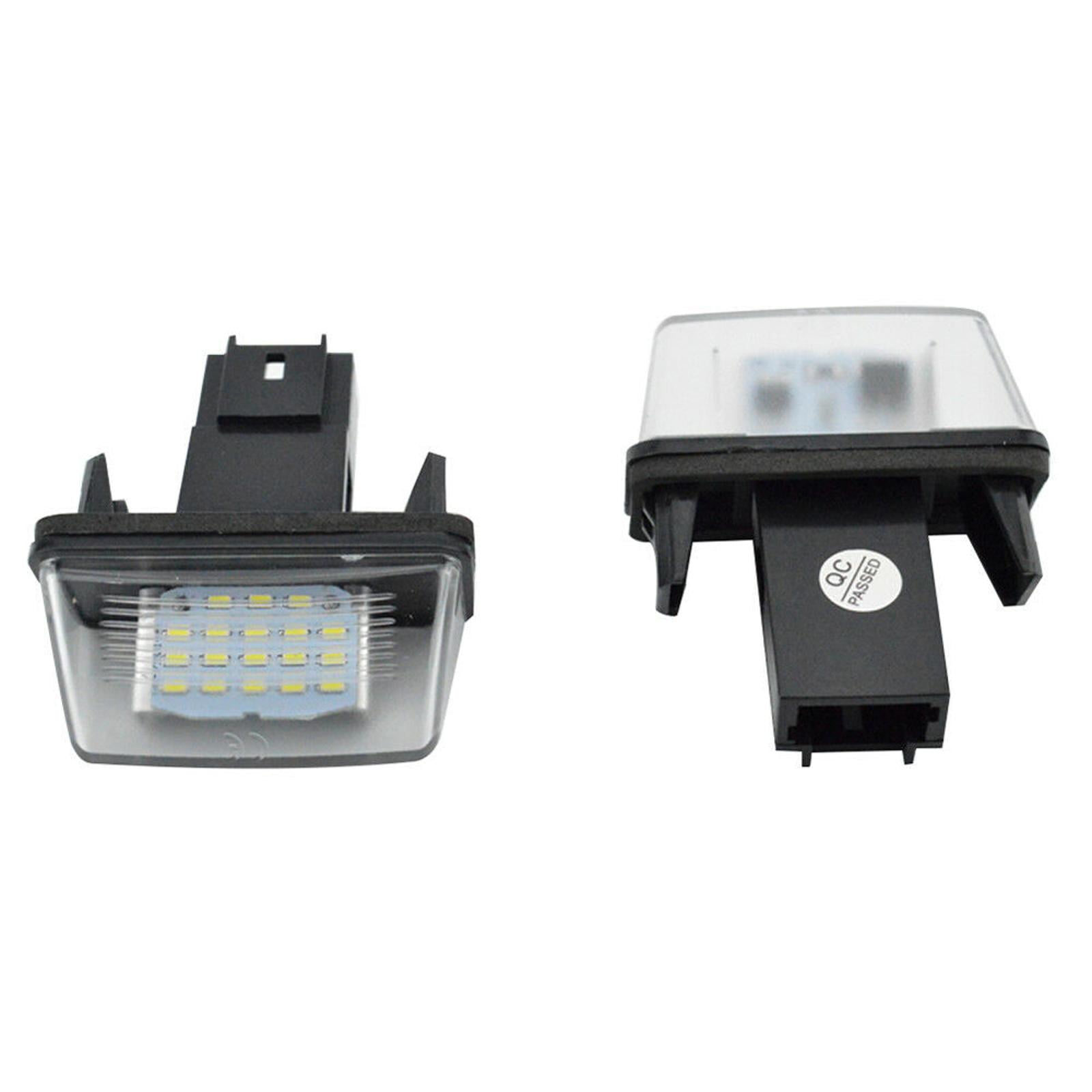NATEFEMIN LED License Plate Lamps 6500K White Citroen Peugeot C3 C4 206 ...