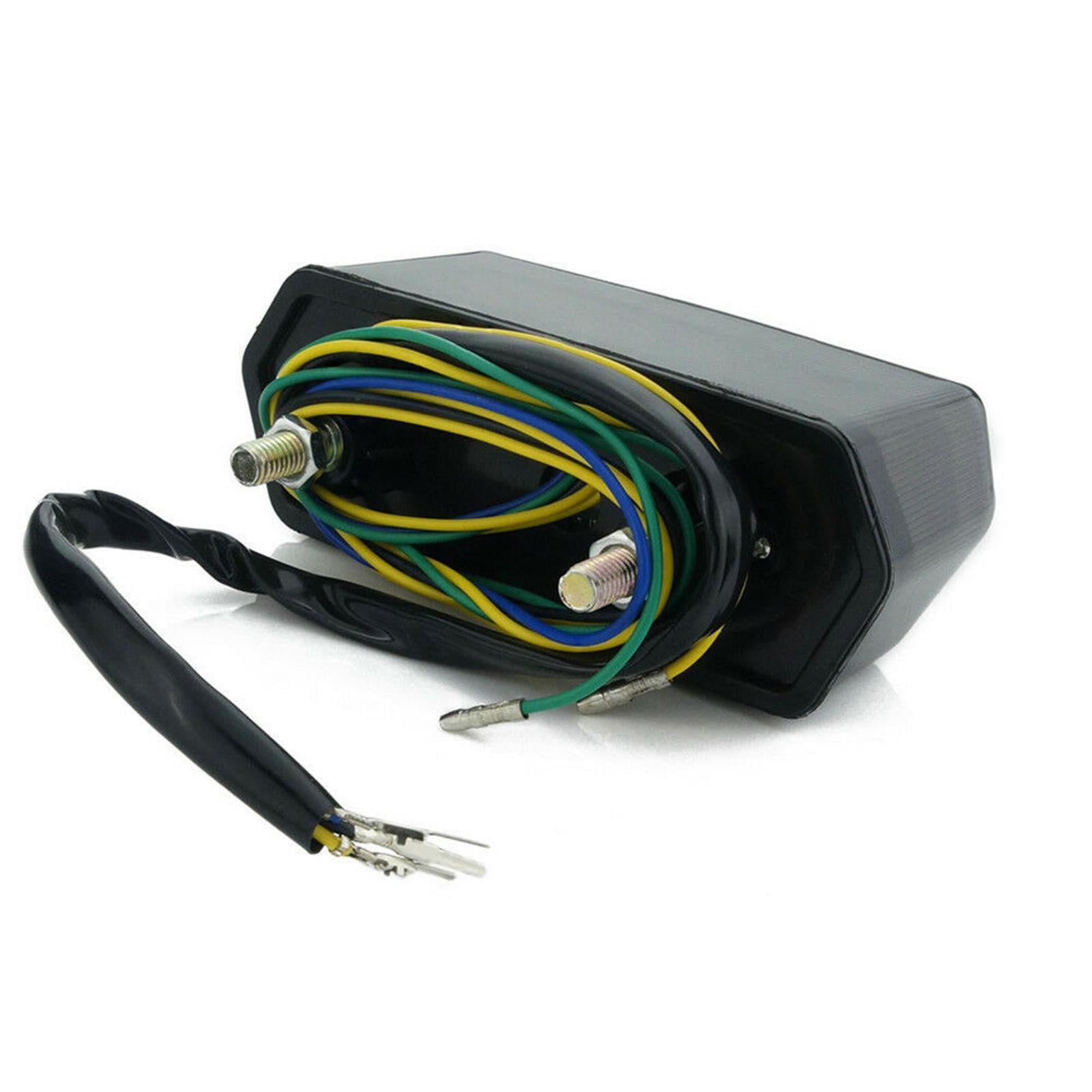 NATEFEMIN LED Tail Light Smoked Integrated Brake Turn Signal Motorcycle 12V 24LED Safety ...