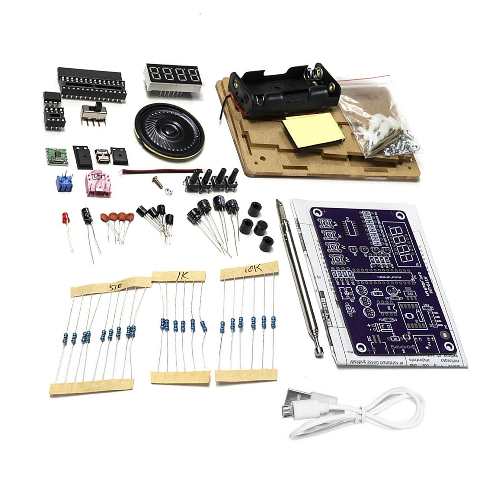 NATEFEMIN Mini FM Radio Amplifier Board Module DIY Kit TDA2822 Power ...