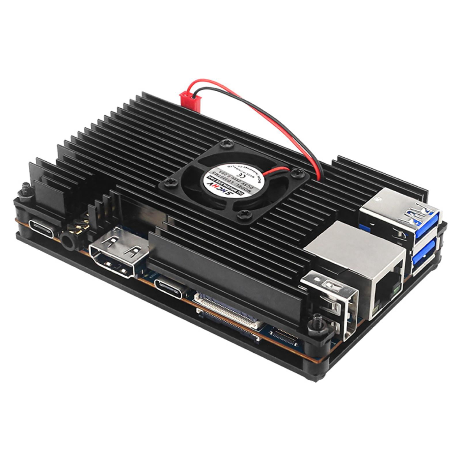NATEFEMIN Motherboard Aluminum Protective Case Cooling Fan Groove ...