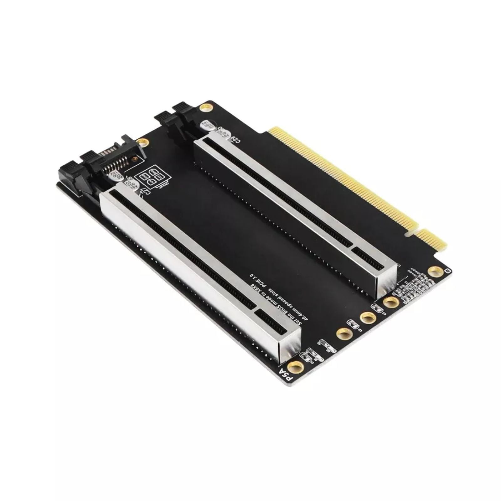 NATEFEMIN PCI-E 3.0 x16 1 to 2 Split Card Gen3 PCIe-Bifurcation x16 to ...