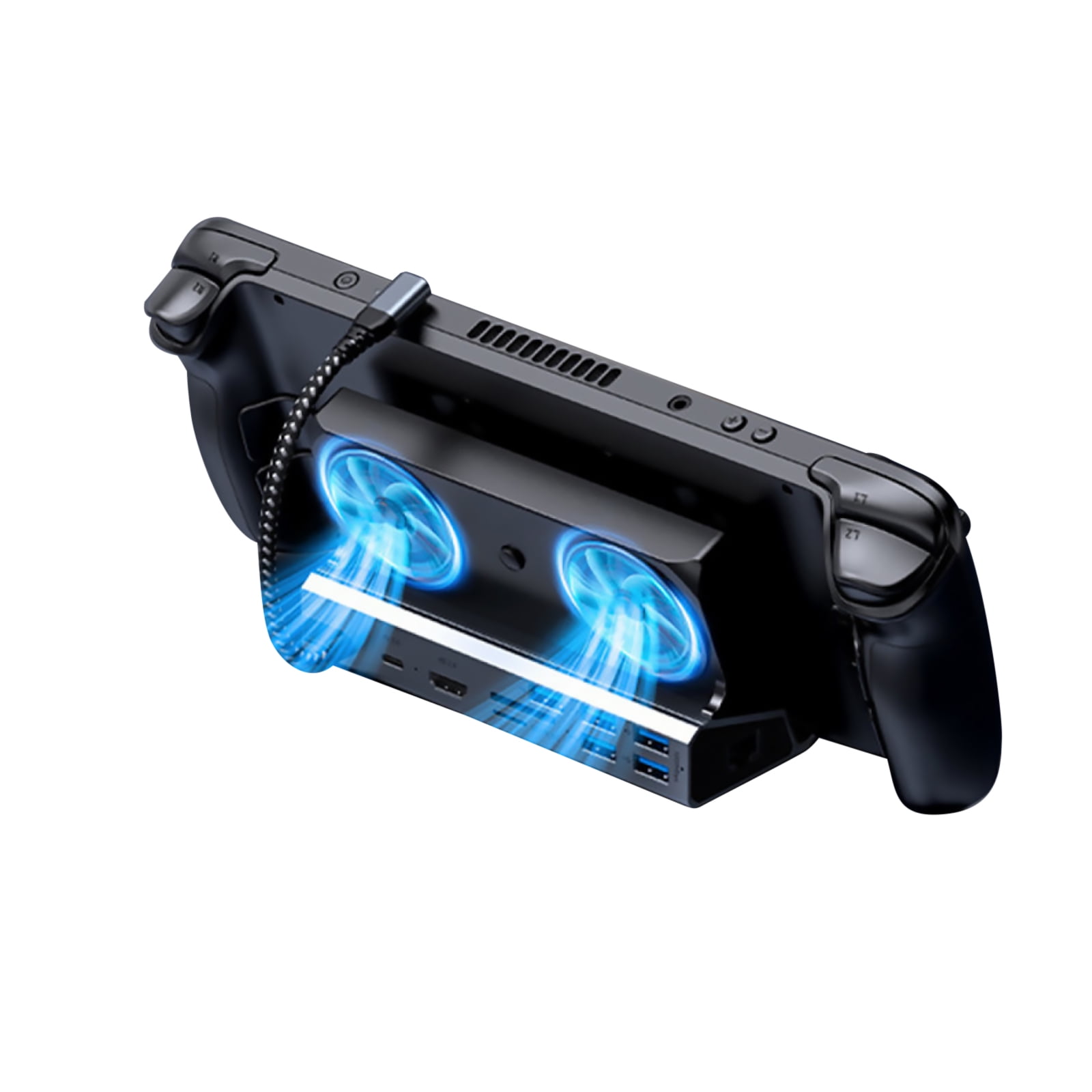 NATEFEMIN Portable Docking Hub 10 in 1 Aluminum Cooling Fans PD 100W 4K ...