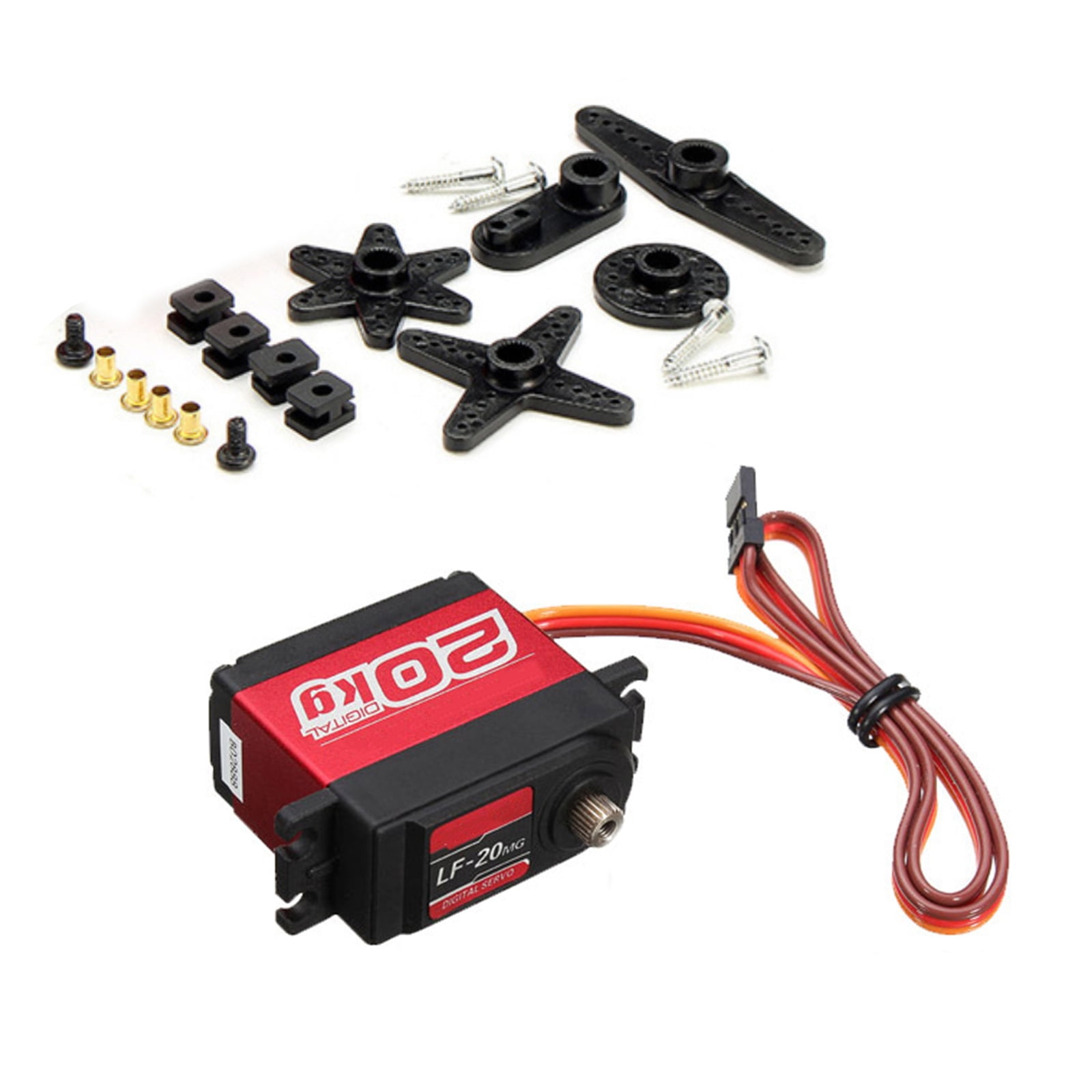 NATEFEMIN Powerful DC Motor Servo LF-20MG for Climbing Cars & Short ...