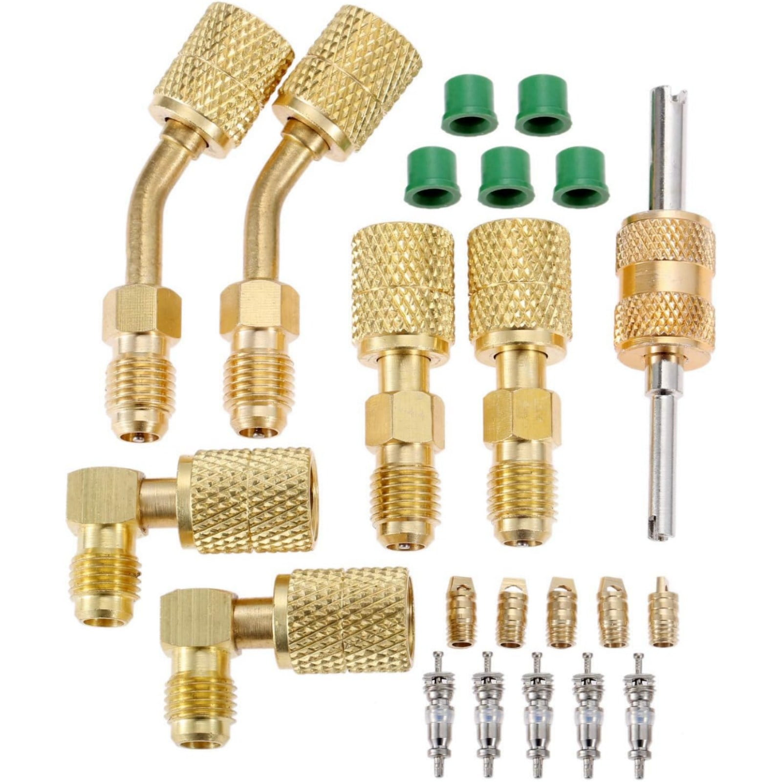 NATEFEMIN R410A Adapter Kit for Mini Split AC Systems Brass Alloy 1/4 ...