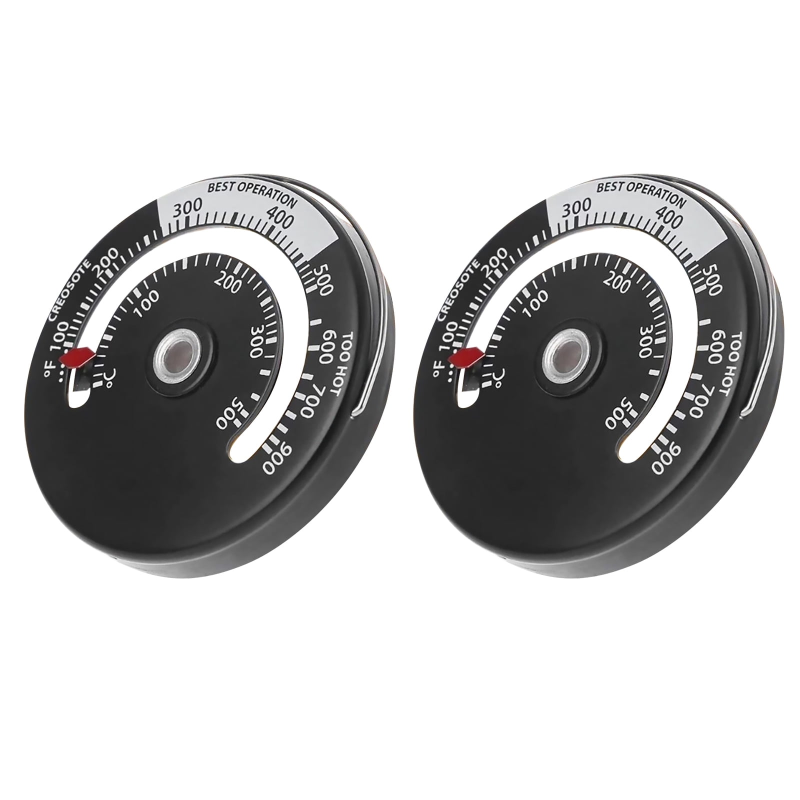 NATEFEMIN Stove Pipe Thermometer 2Pcs 0500℃ 100900℉ Black Aluminum For ...