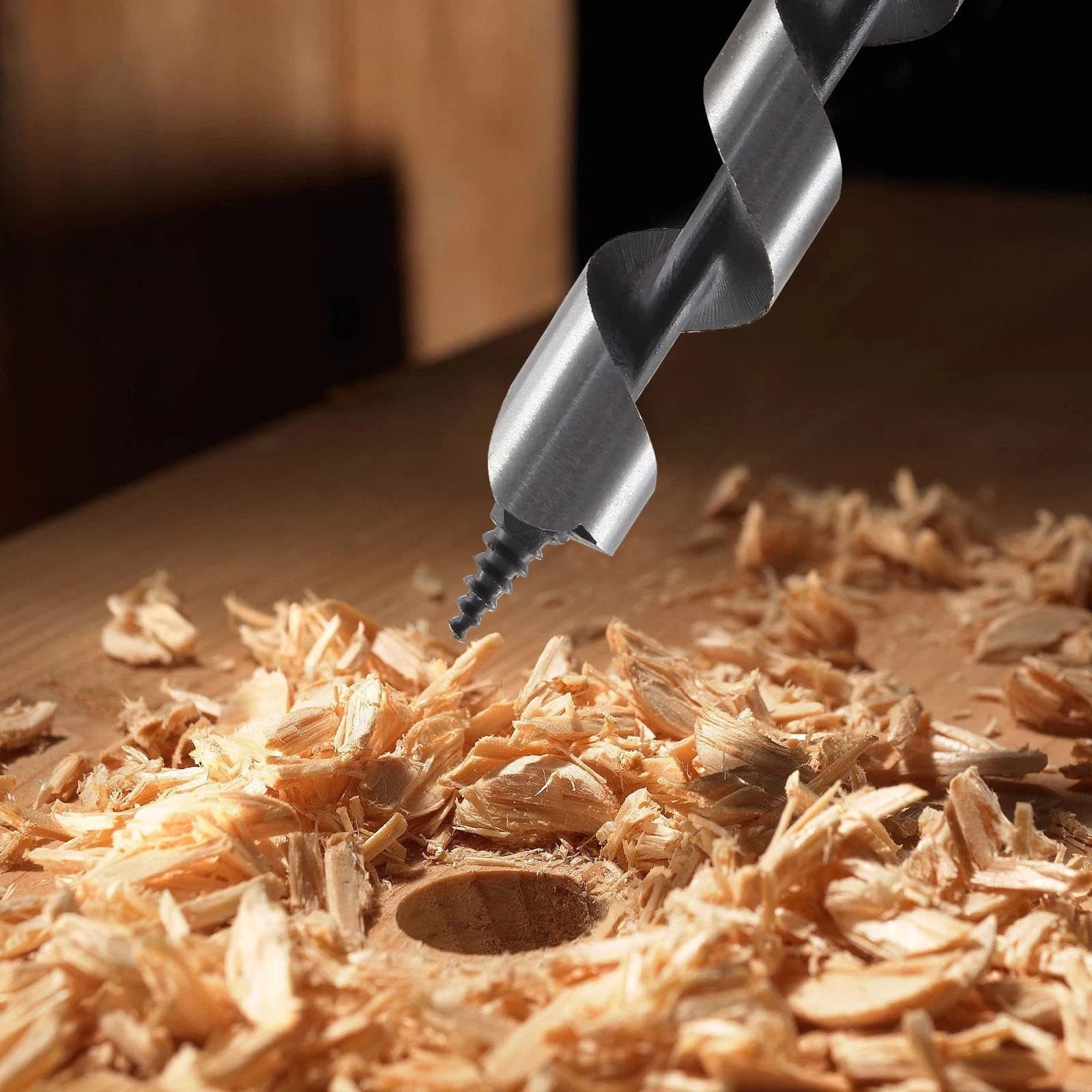 NATEFEMIN Thick Screw Tip Auger Drill Bit 11.8 Inch Long Durable Carbon ...