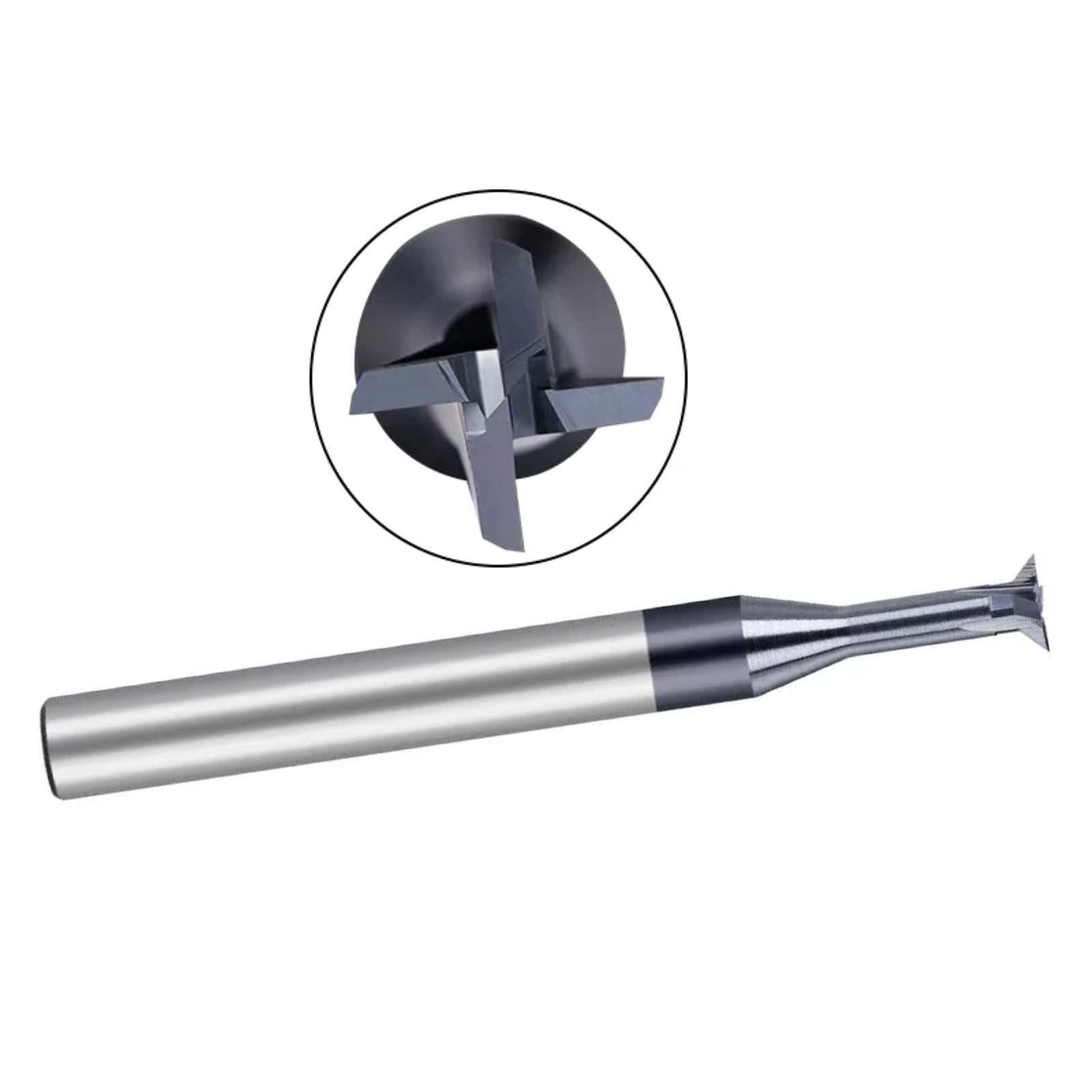 NATEFEMIN Tungsten Steel 60 Degree Dovetail Milling Cutter 6mm Shank ...