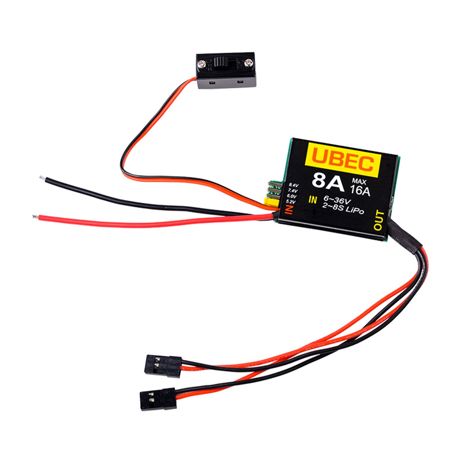 NATEFEMIN UBEC-8A Regulator for RC Cars & Planes, High-Performance ...