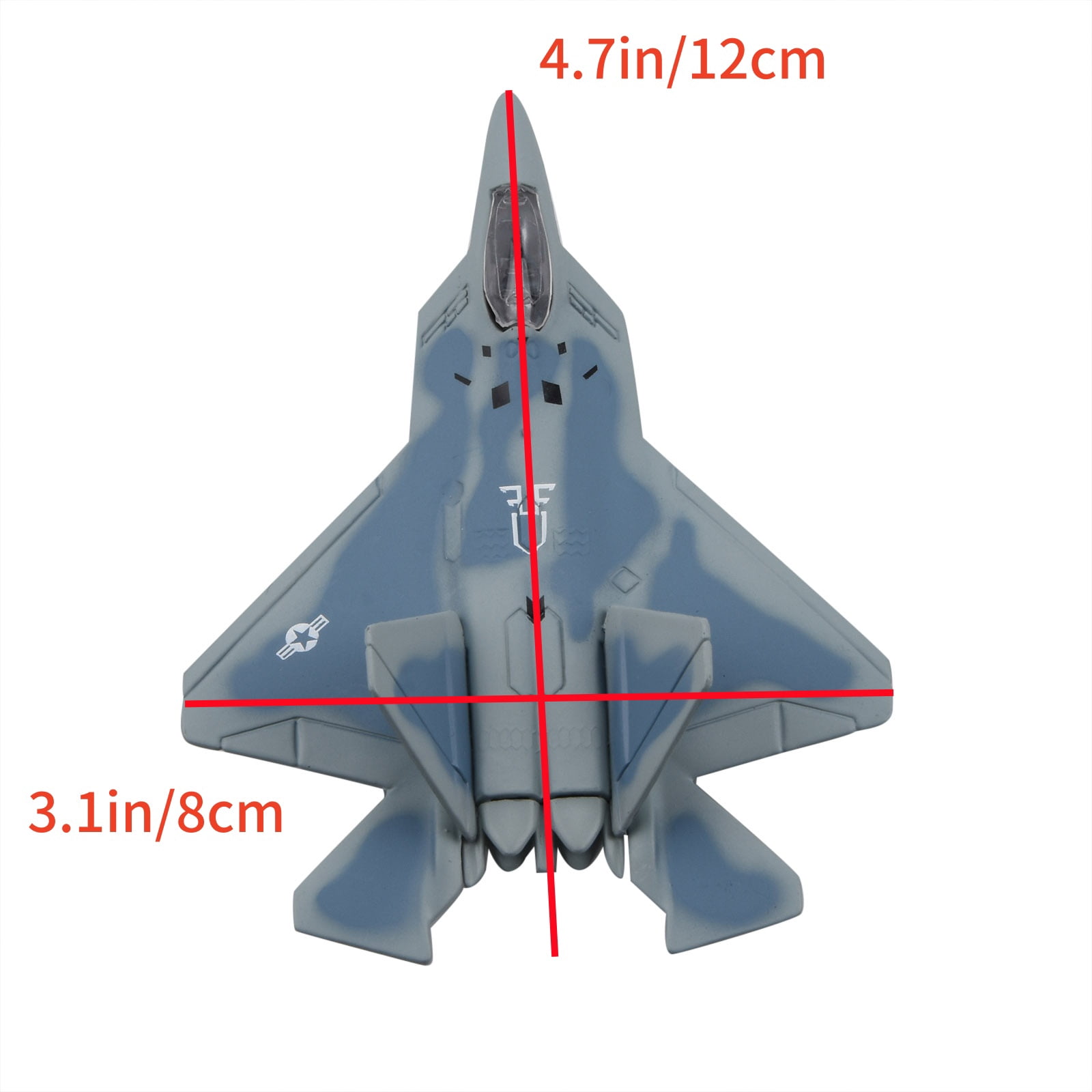 NATEFEMIN US Air Force Lockheed Martin F-22 Raptor Model 1:160 Scale ...
