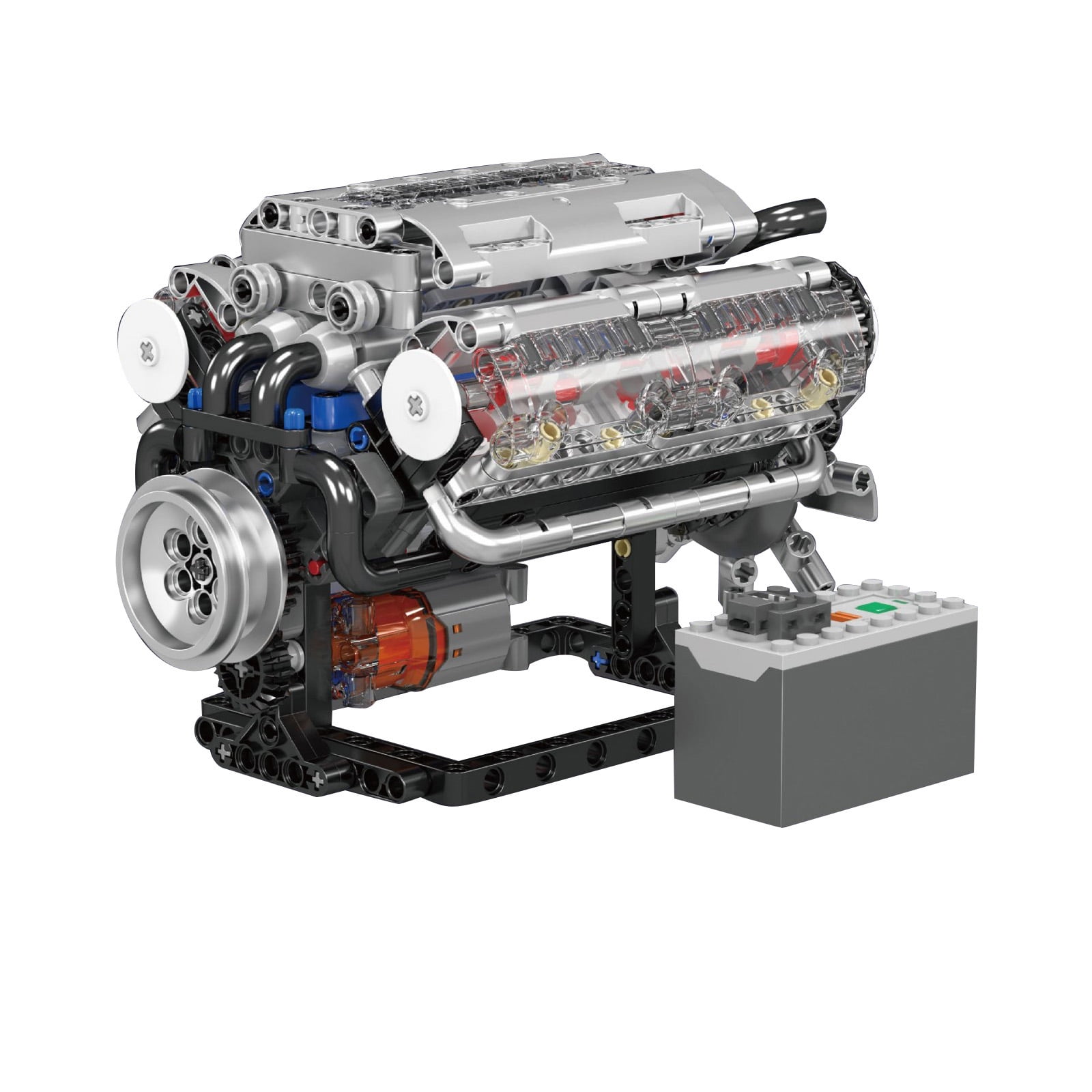 NATEFEMIN V8 Engine Motor Building Block Kit Gift for Adults & Teens Construction Toy STEM ...