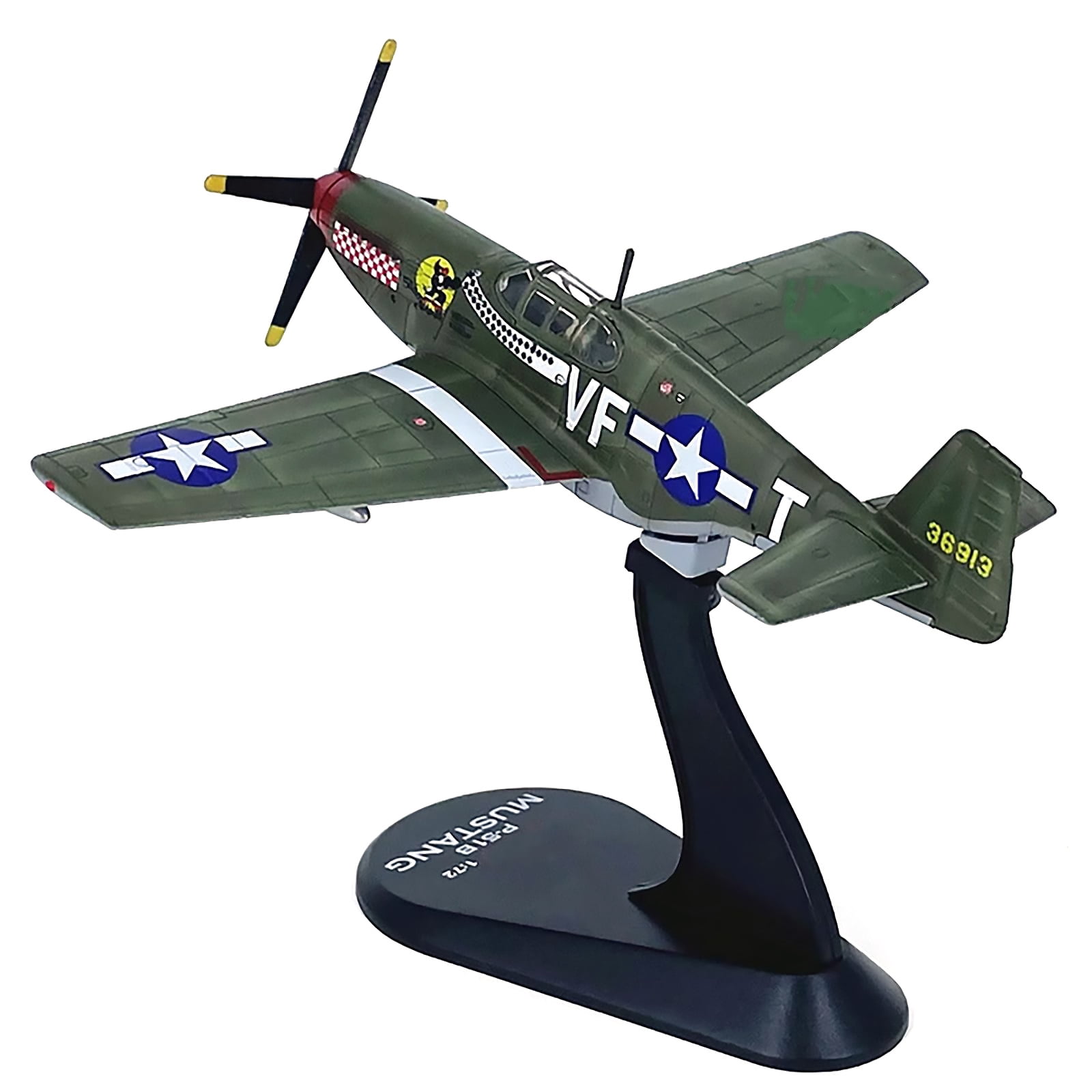NATEFEMIN WWII USAAF P 51B Mustang 4th FG 336th FS Diecast Airplane 1:72 Scale Don Gentile ...