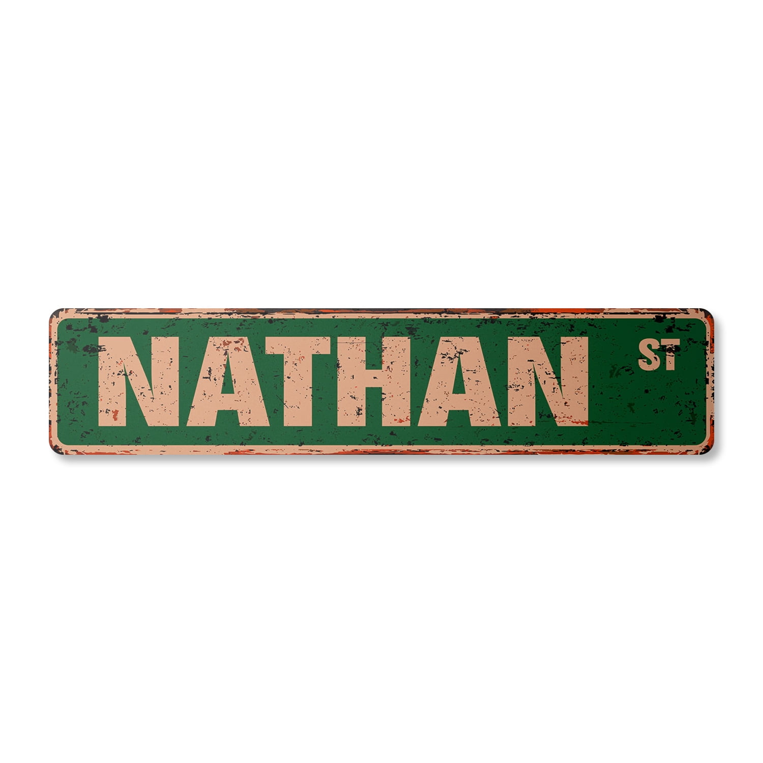 NATHAN Vintage Plastic Street Sign Childrens Name Room Sign | Indoor ...
