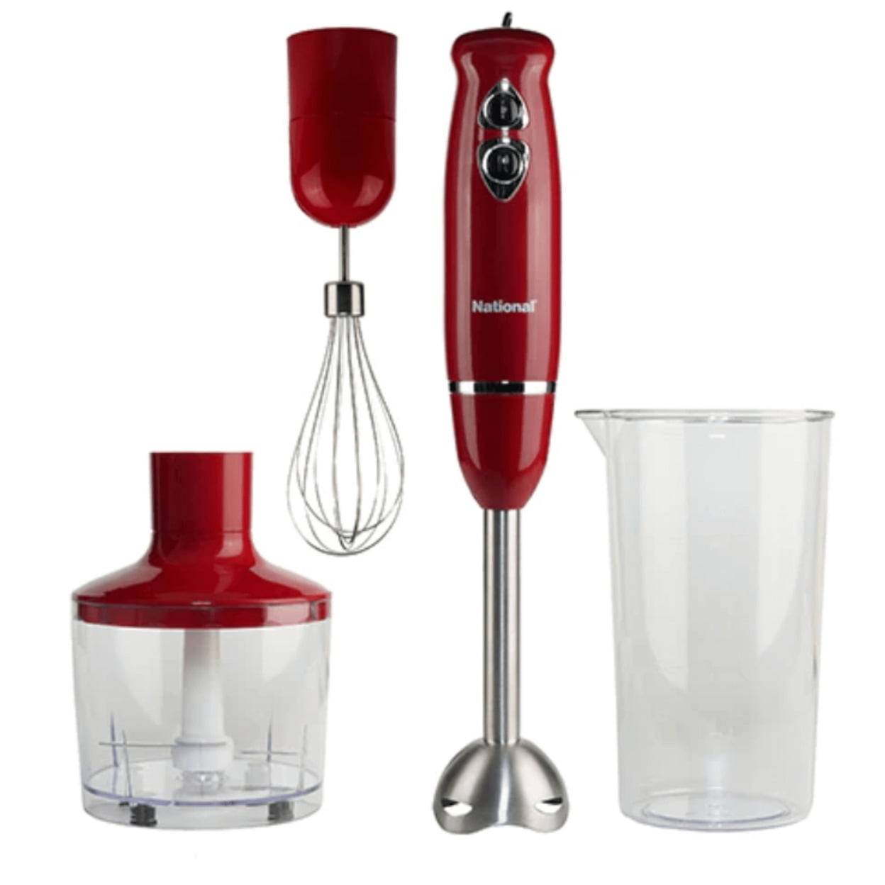 NATIONAL 500-Watt Multi-Purpose 4-in-1 Immersion Blender with ...