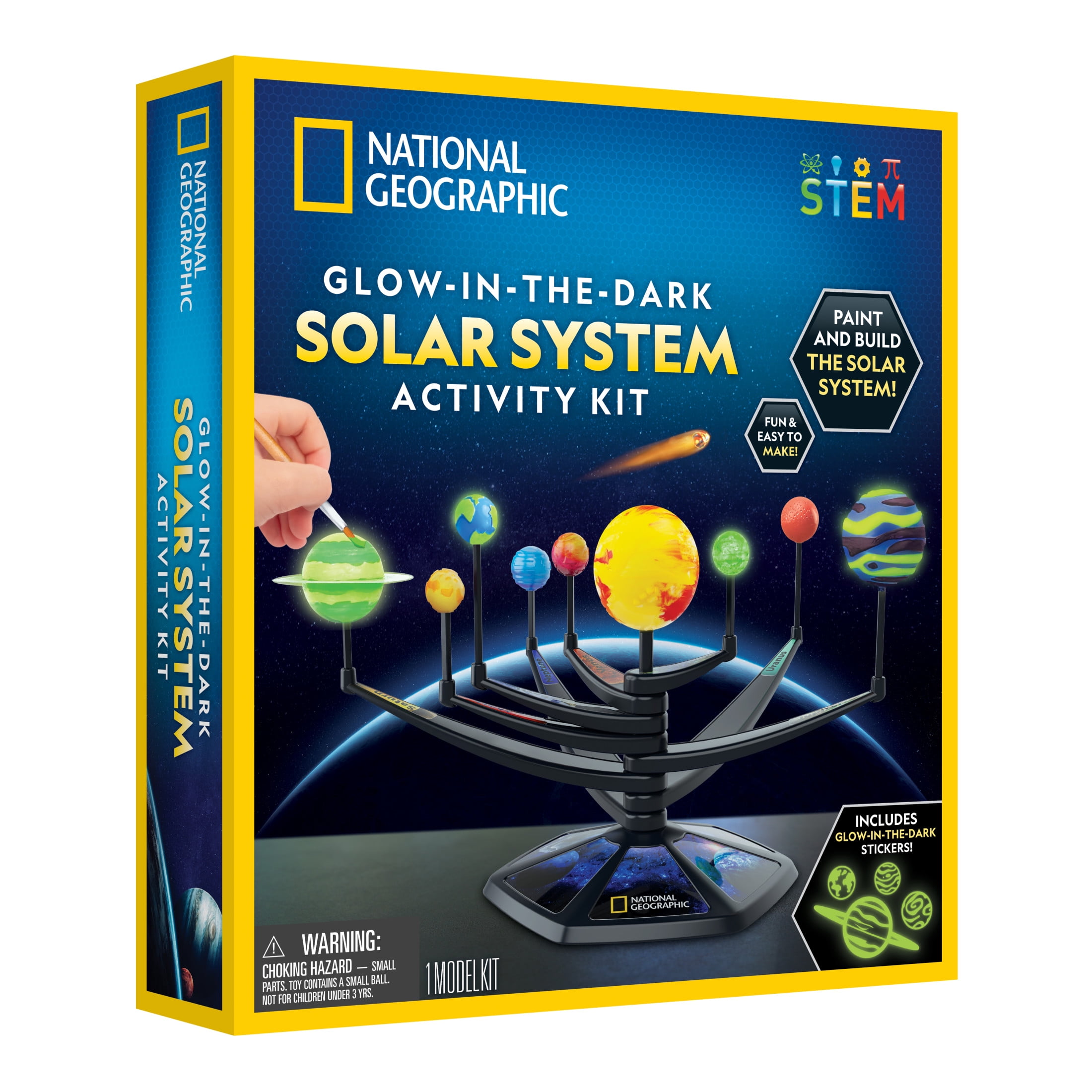 Blue Marble Glow-in-the-Dark Solar System Kit, 3D Model, DIY Space ...
