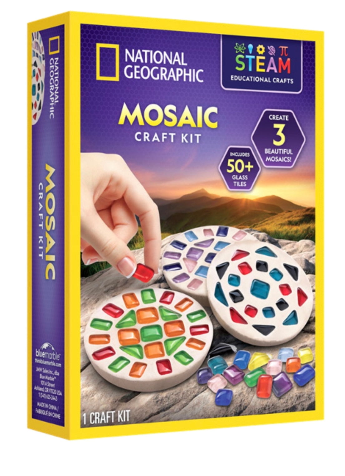 NATIONAL GEOGRAPHIC Kids Arts and Crafts Kit - Includes Glass Tiles ...