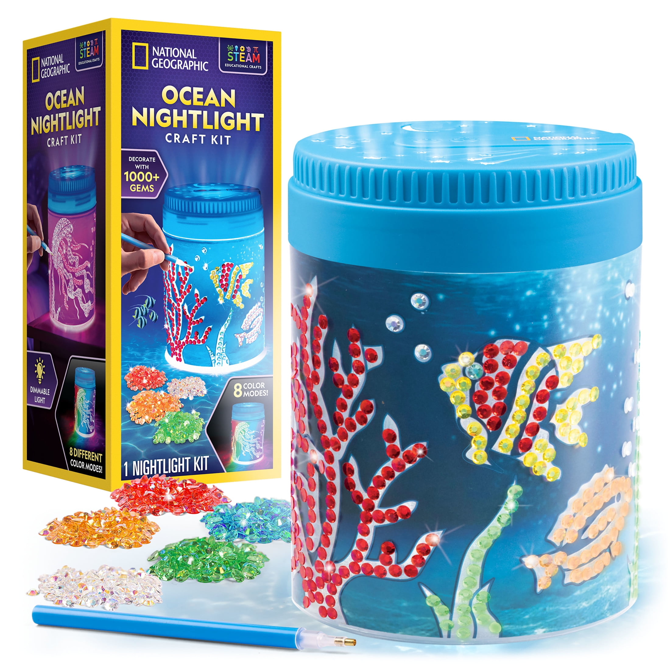 NATIONAL GEOGRAPHIC Ocean Nightlight Arts & Crafts Kit for Kids with ...