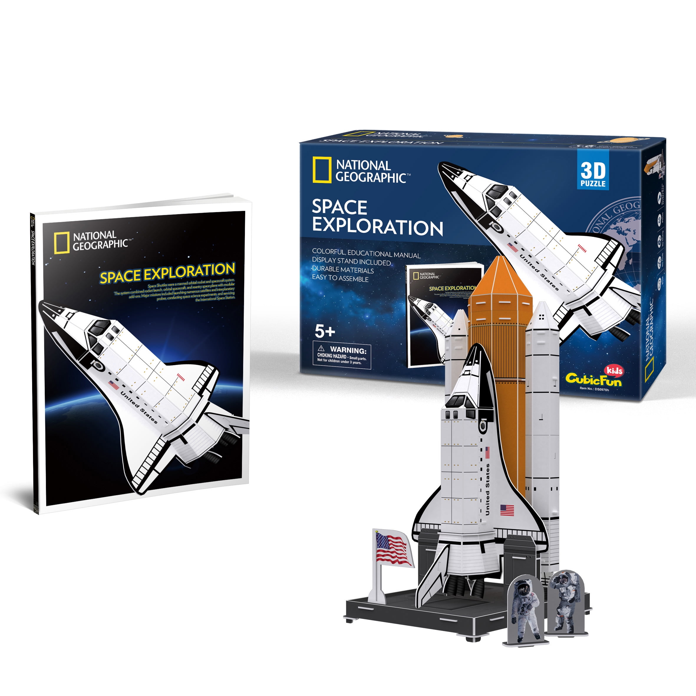 NATIONAL GEOGRAPHIC SPACE EXPLORATION 3D PUZZLE 65 PIECES PLUS 30 PAGE ...