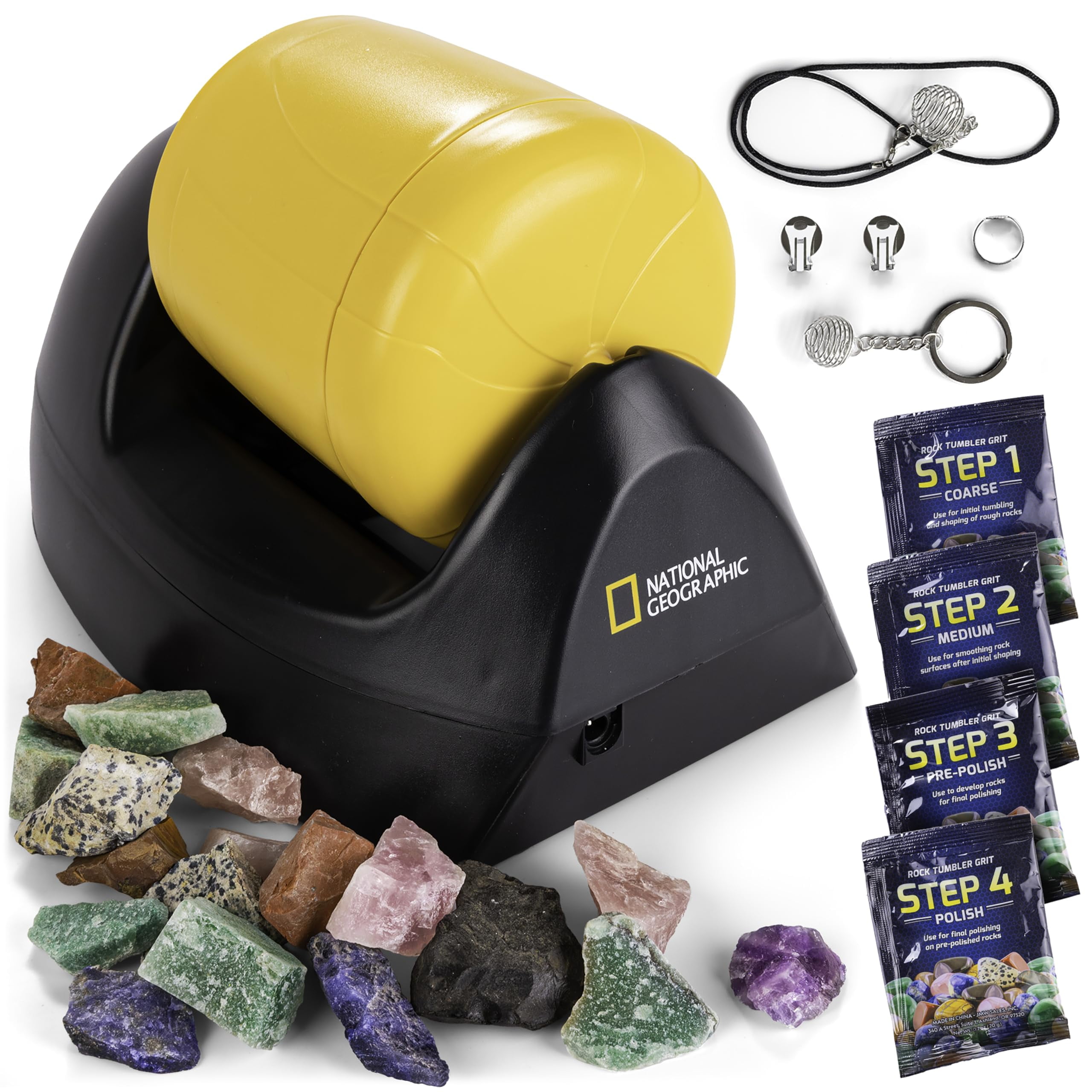 NATIONAL GEOGRAPHIC Starter Rock OIF8 Tumbling Kit - Durable Leak-Proof ...
