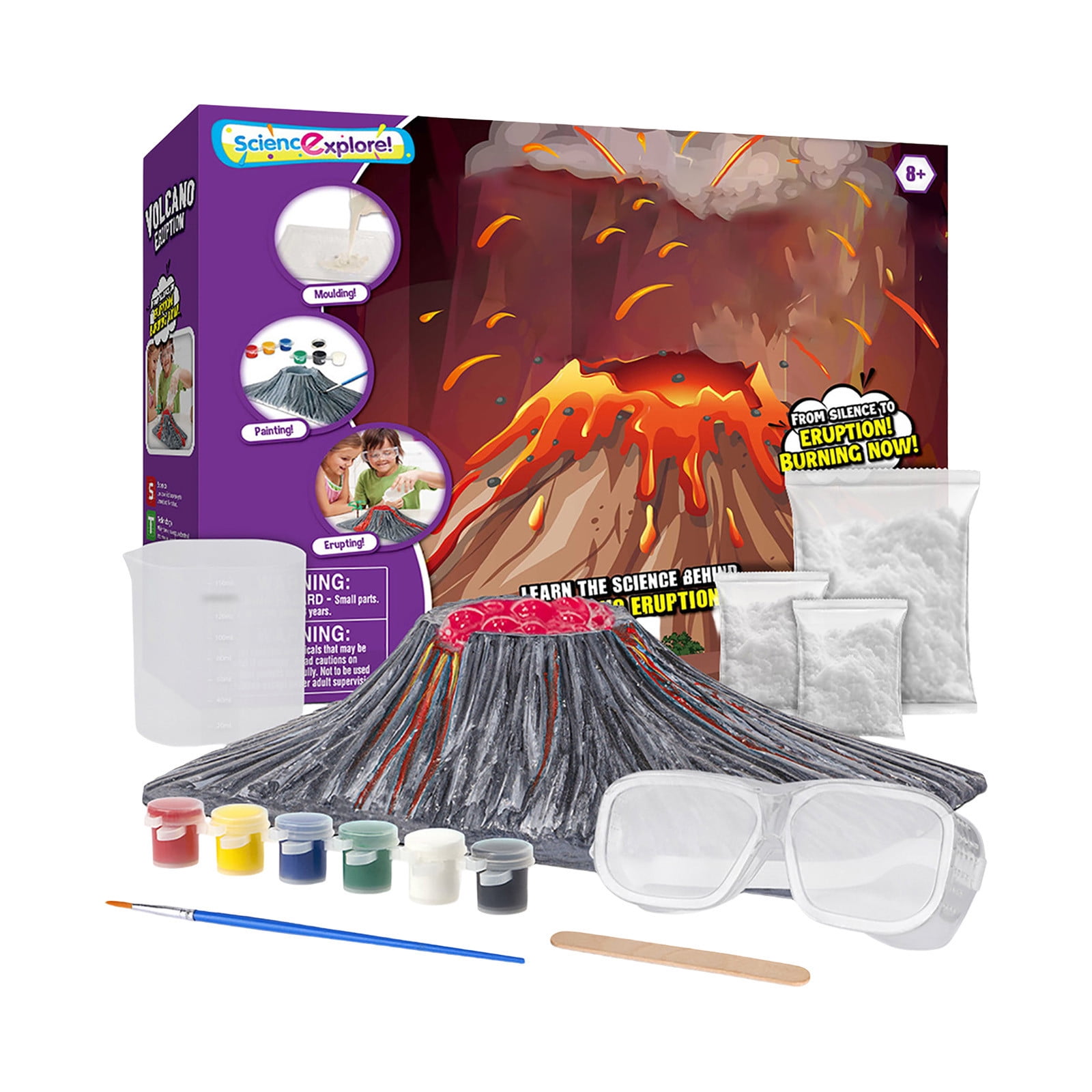 NATIONAL GEOGRAPHIC Volcano Kit,Fun Science Kit to Play Slime Games ...
