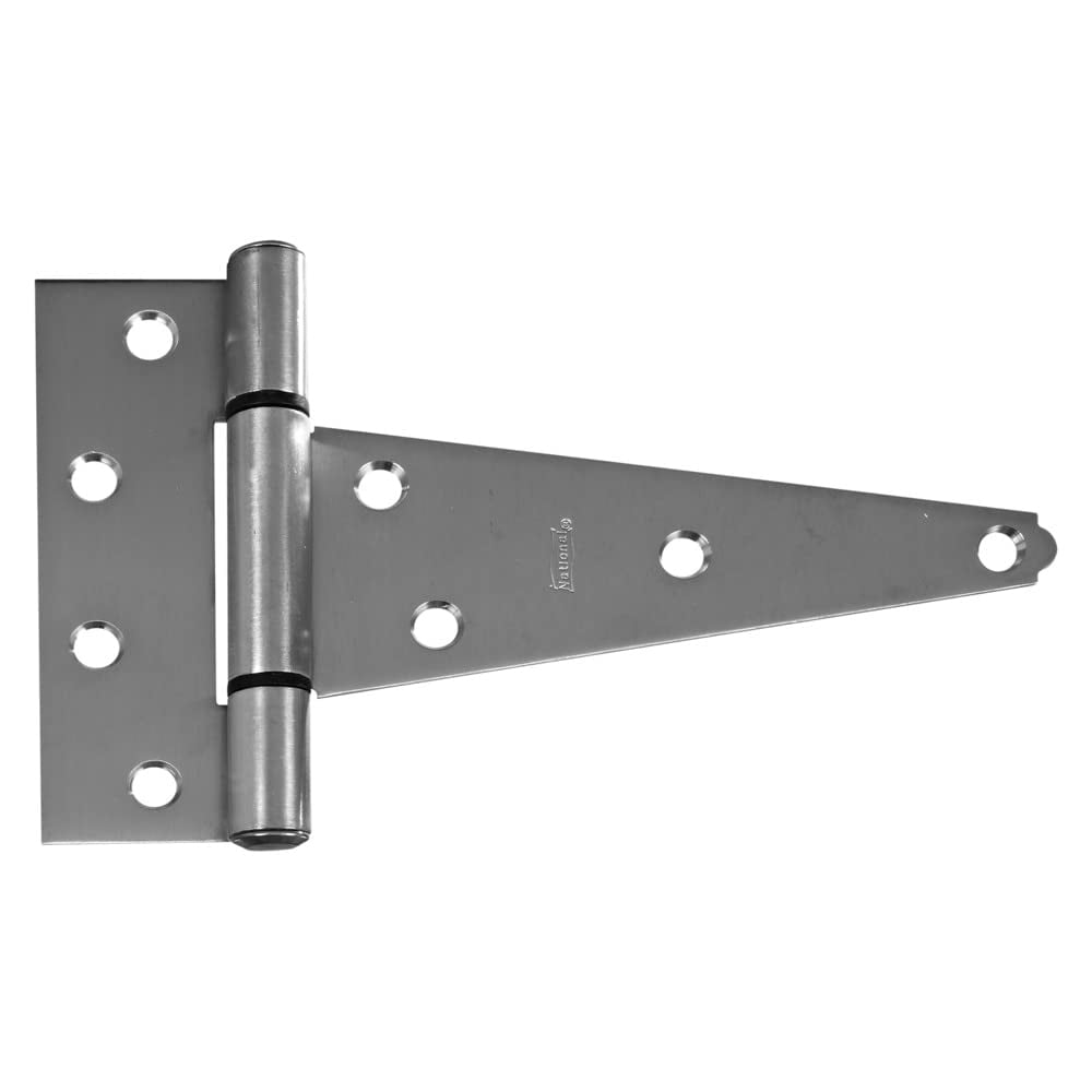 NATIONAL HARDWARE N342-816 Extra-Heavy Stainless Steel T-Hinge, 6 ...