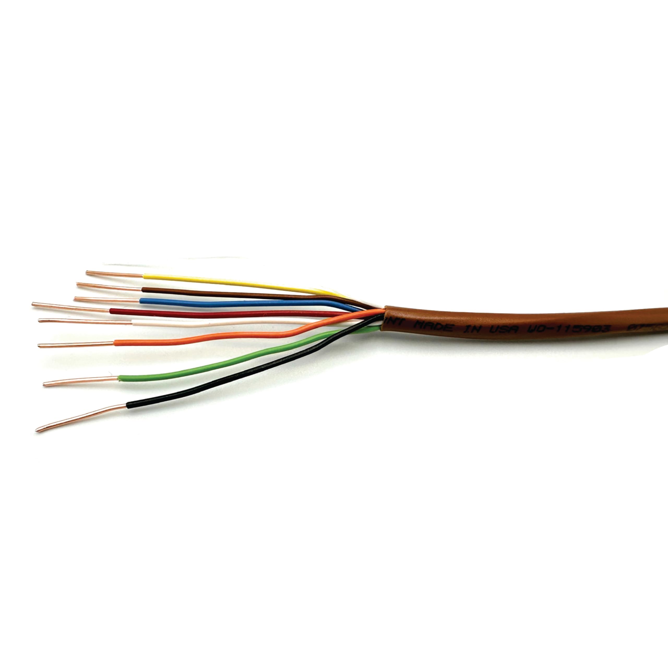 NATIONAL Wire&Cable - 18 Gauge 8 Conductor - 500Ft. - Thermostat Wire ...