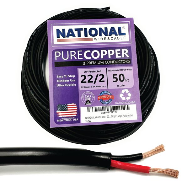 22 AWG Stranded Electrical Wires in Multiple Colors for Electronics