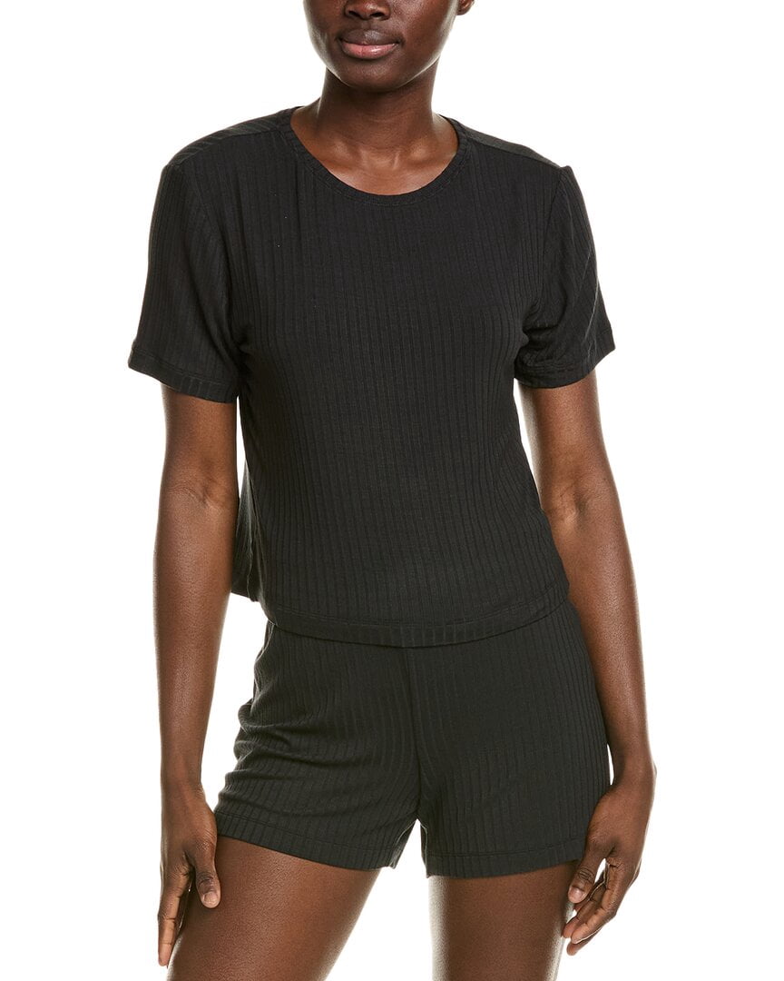 NATORI EDIT womens Skye Rib Top, l, Black - Walmart.com