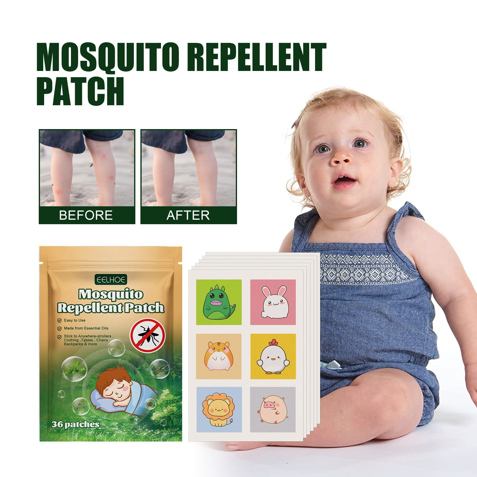 NATPAT Buzz Patch Mosquito Patch Stickers - Plant Based Ingredients ...