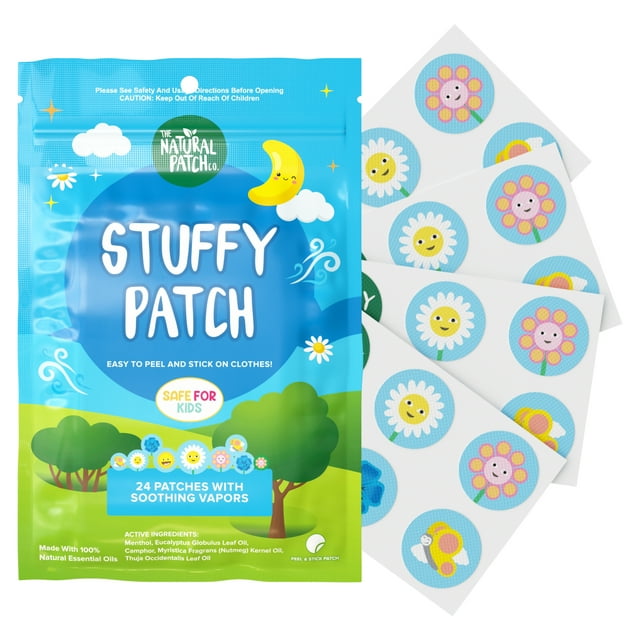 NATPAT Stuffy Patch Congestion Clearing Patches for Kids and Adults (24 ...