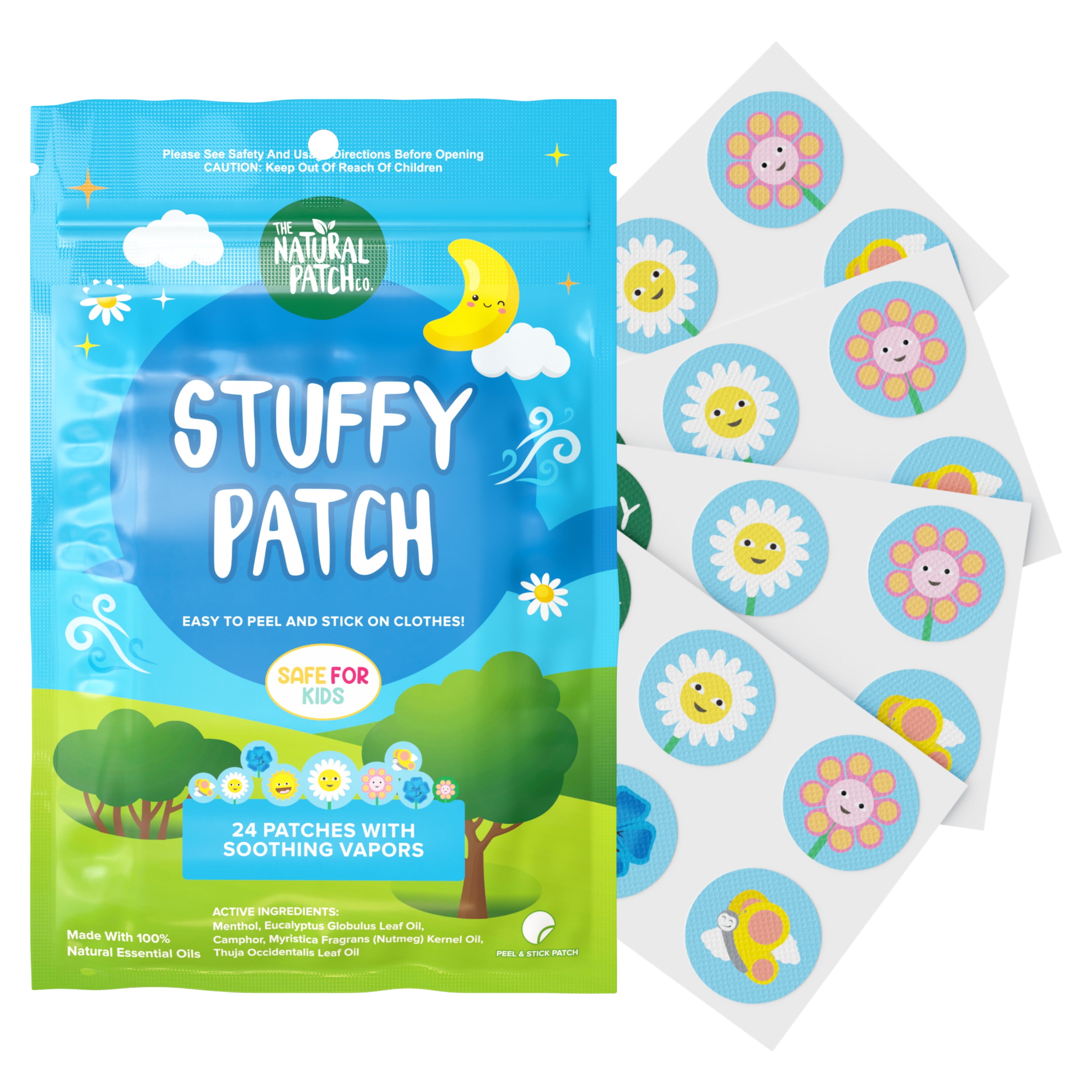 NATPAT Stuffy Patch Congestion Clearing Patches for Kids and Adults (24 Pack) – BuzzPatch ...