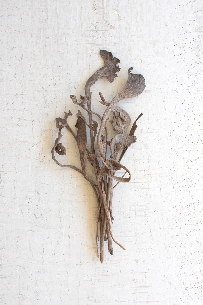 Kalalou Bundle of 6 Wooden Deco Roses on Stems - Walmart.com