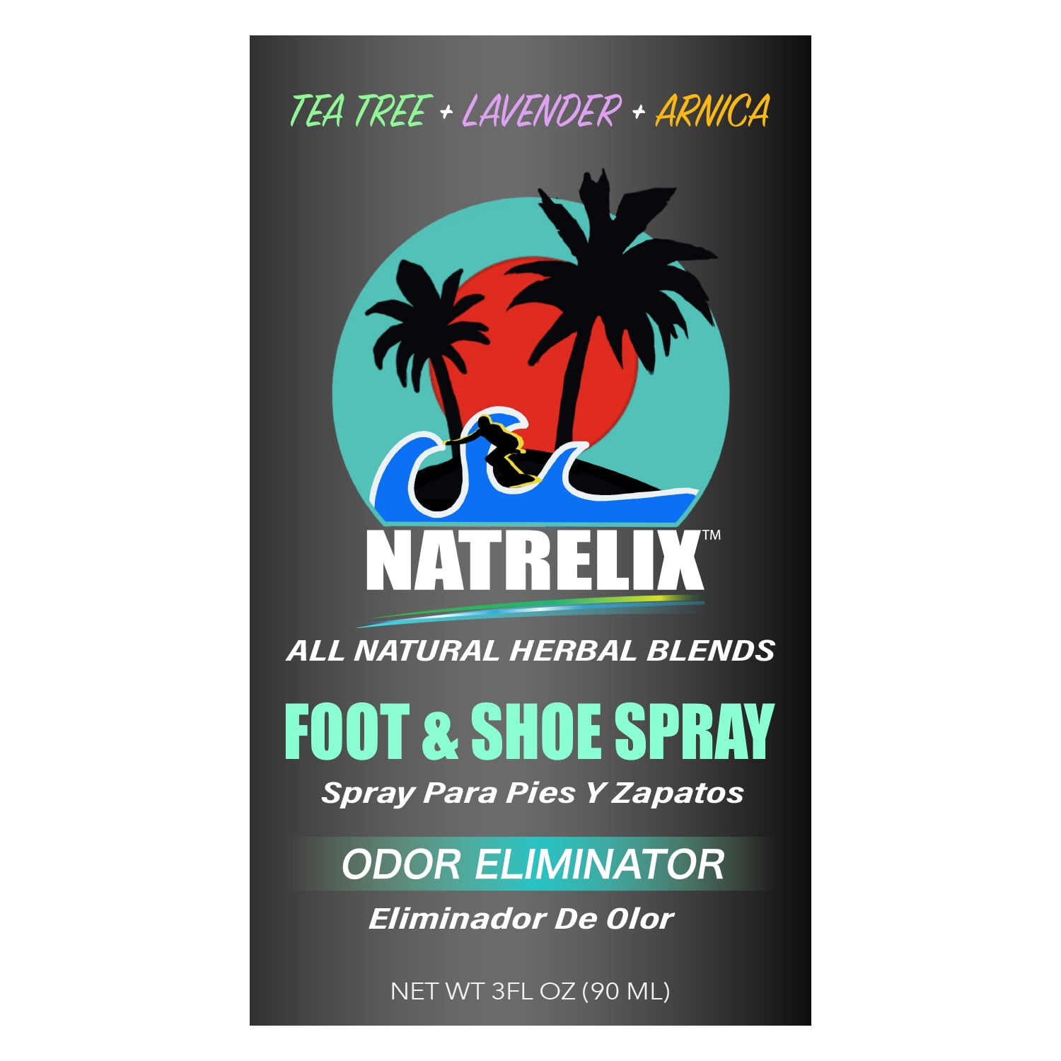 NATRELIX All-Natural Herbal Blends Foot & Shoe Spray Odor Eliminator ...