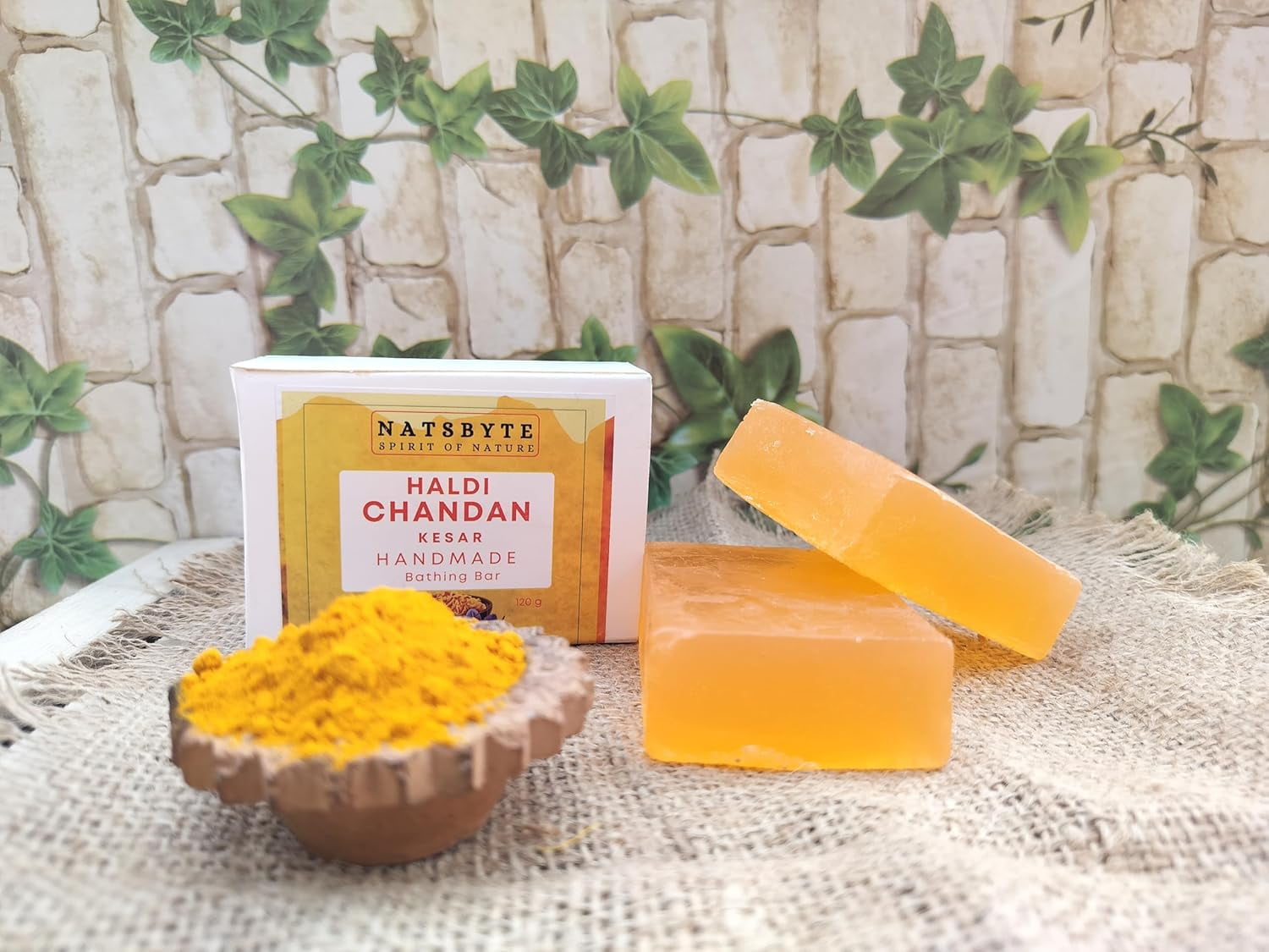 NATSBYTE Skin Care Handmade Soap of Haldi Chandan Kesar Vitamin E Oil ...