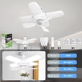 Natubeau 2-in-1 Screw-in Ceiling Fan Light, 50W Deformable Shop Lights ...