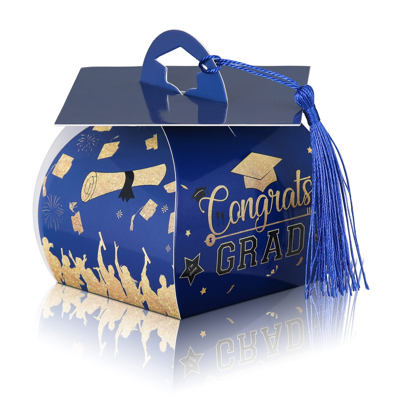 NATUOPPC Graduation Cap Gift Boxes 2024 Graduation Party Treat Box,24 ...