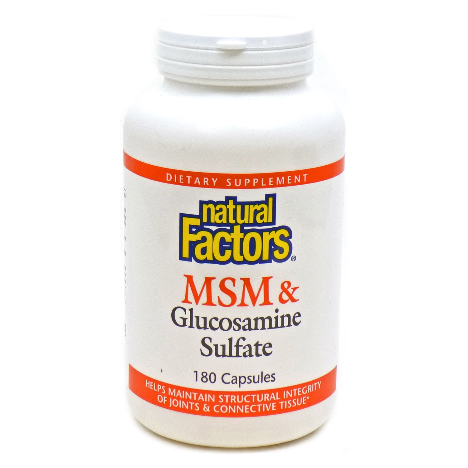 NATURAL FACTORS MSM & Glucosamine Sulfate Combo - 180 Capsules ...