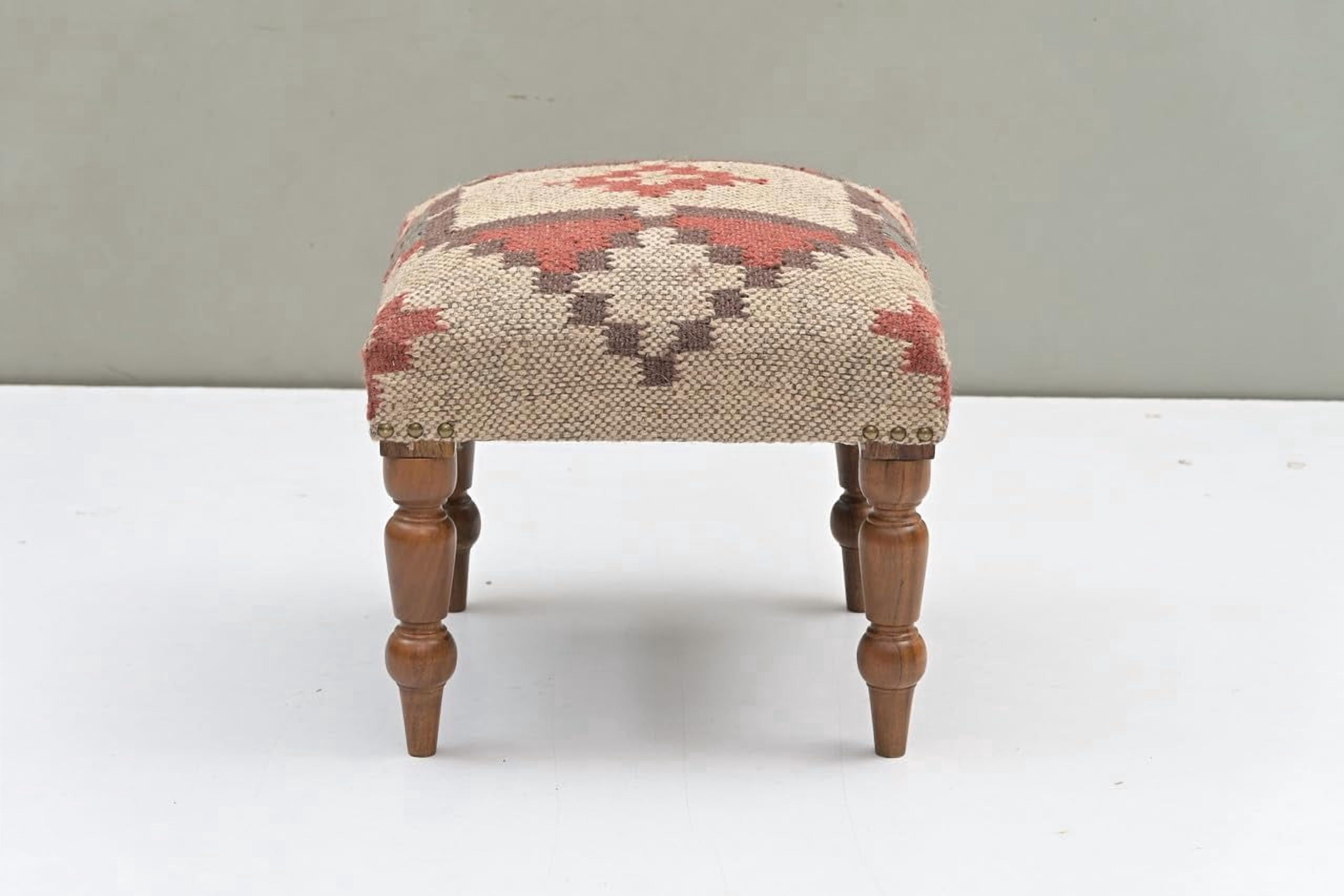 NATURAL FURNISH Handmade Jute Fabric Ottoman | Soft Square Shape Stool ...