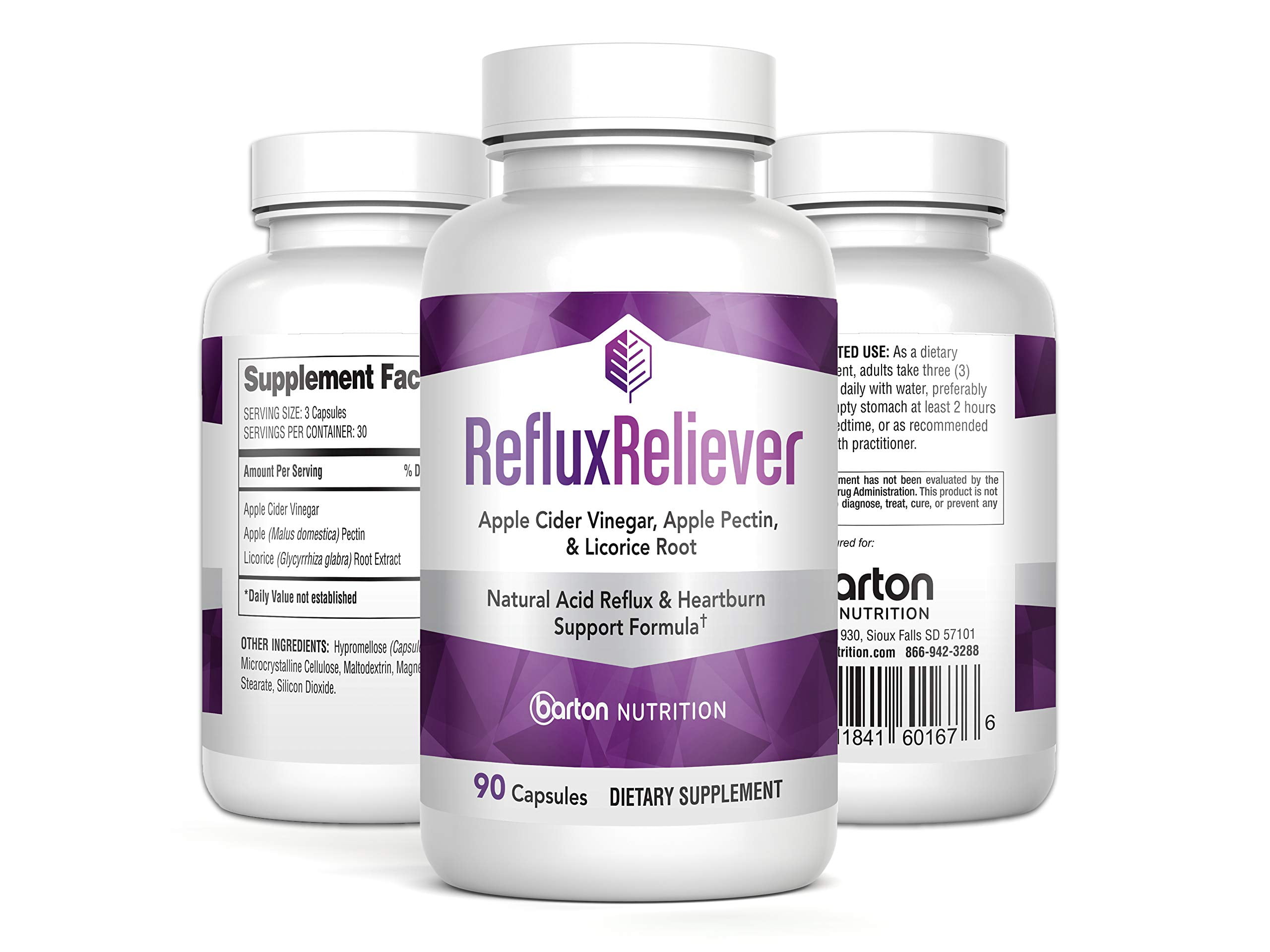 NATURAL REFLUX & HEARTBURN SUPPORT FORMULA Apple Cider Vinegar, Apple ...