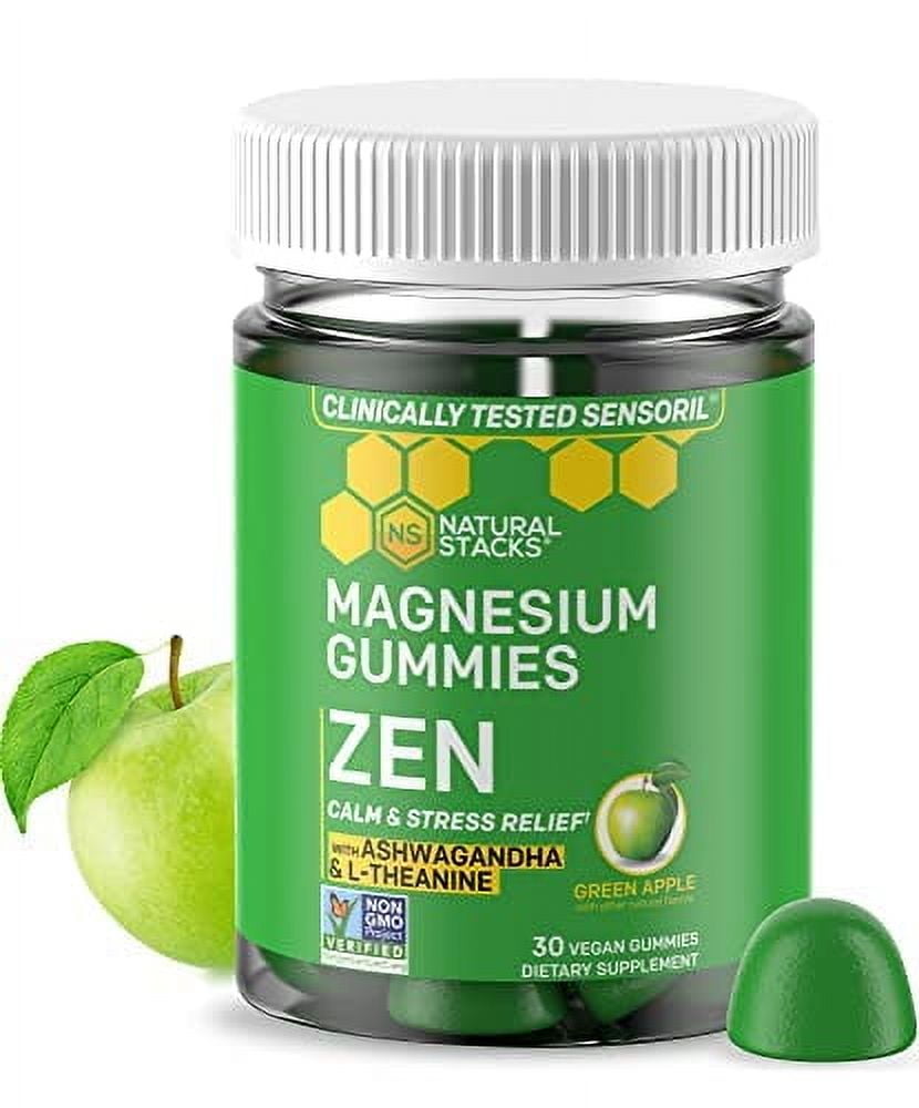 NATURAL STACKS Magnesium Gummies - Magnesium Citrate Gummies with L ...