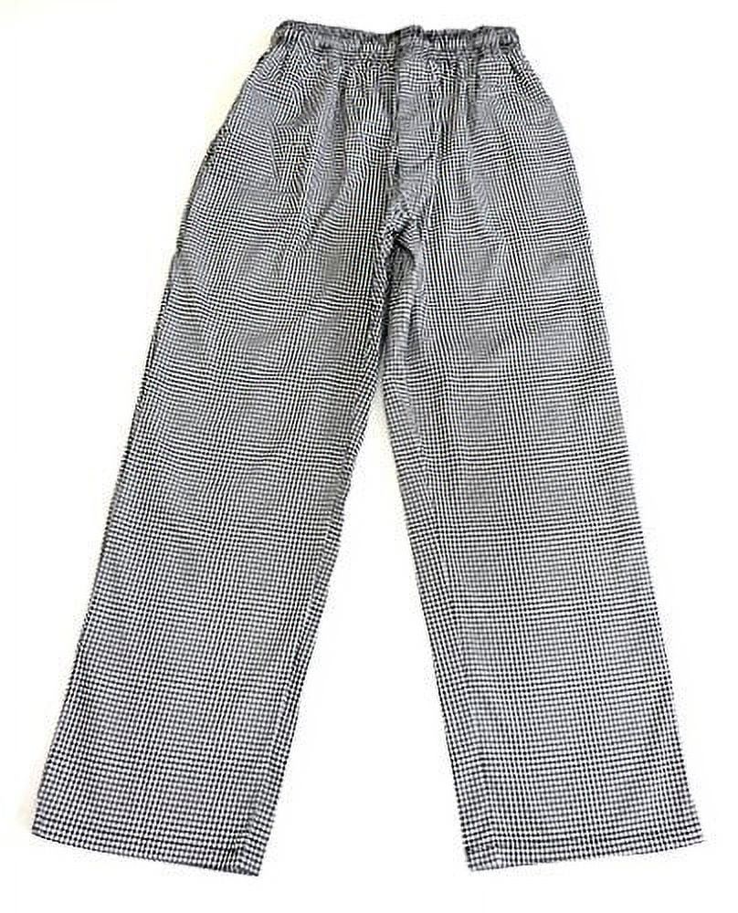 NATURAL UNIFORMS Unisex Black & White Checker Baggy Chef Pants XL Black ...