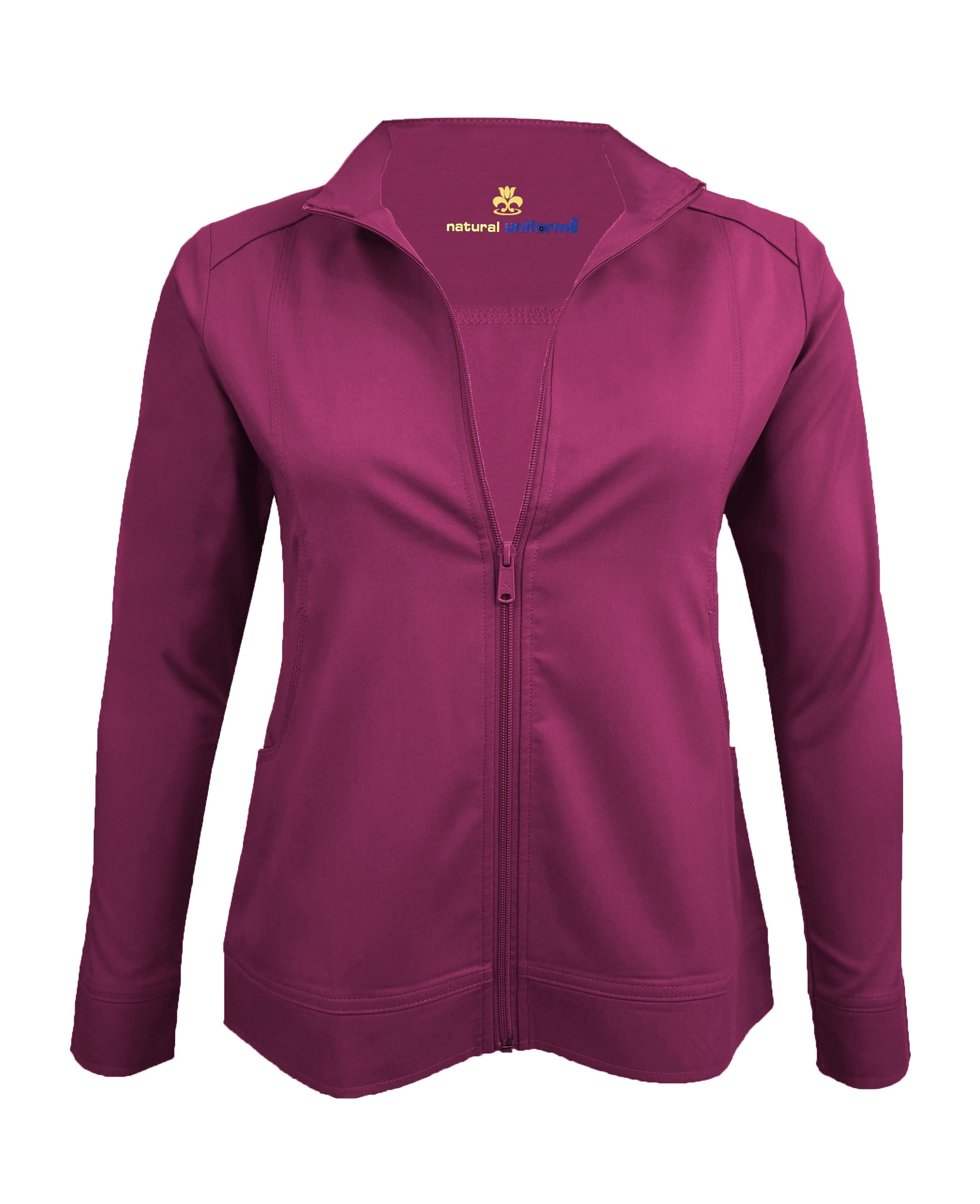 NATURAL UNIFORMS Women's Ultra Soft Front Zip Warm-Up Scrub Jacket 5200 ...