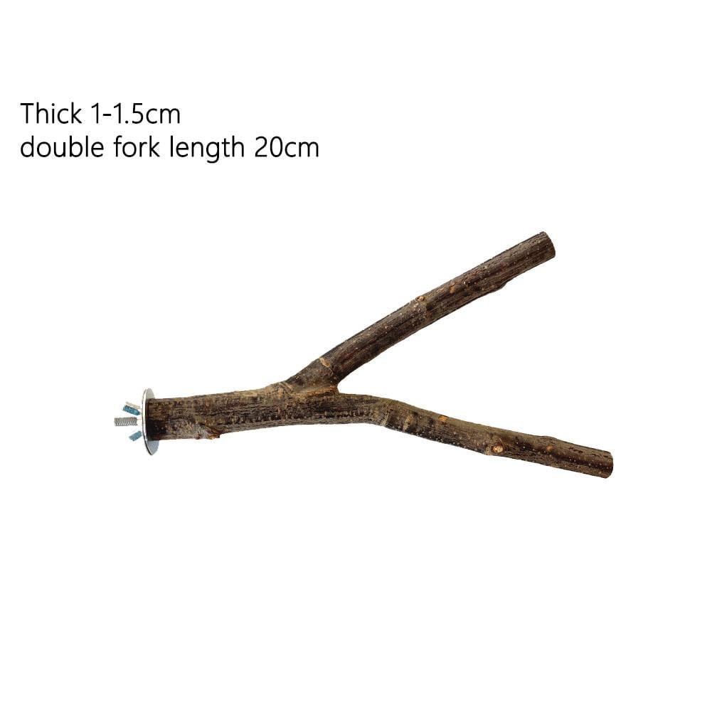 NATURAL WOODEN BRANCH BIRD CAGE PERCH 3 SIZES CANARY BUDGIE FINCH ...