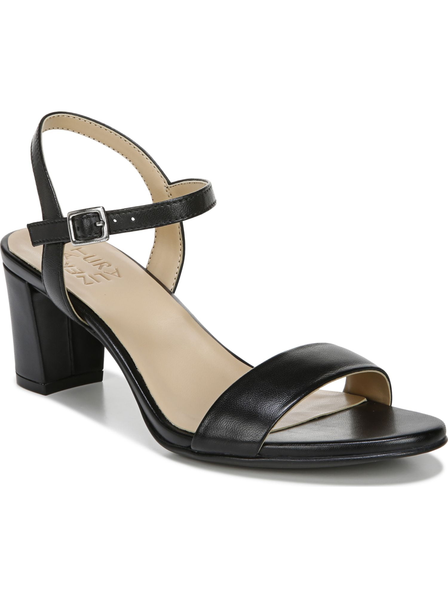 NATURALIZER Womens Black Non Slip Outsole Adjustable Strap Cushioned ...