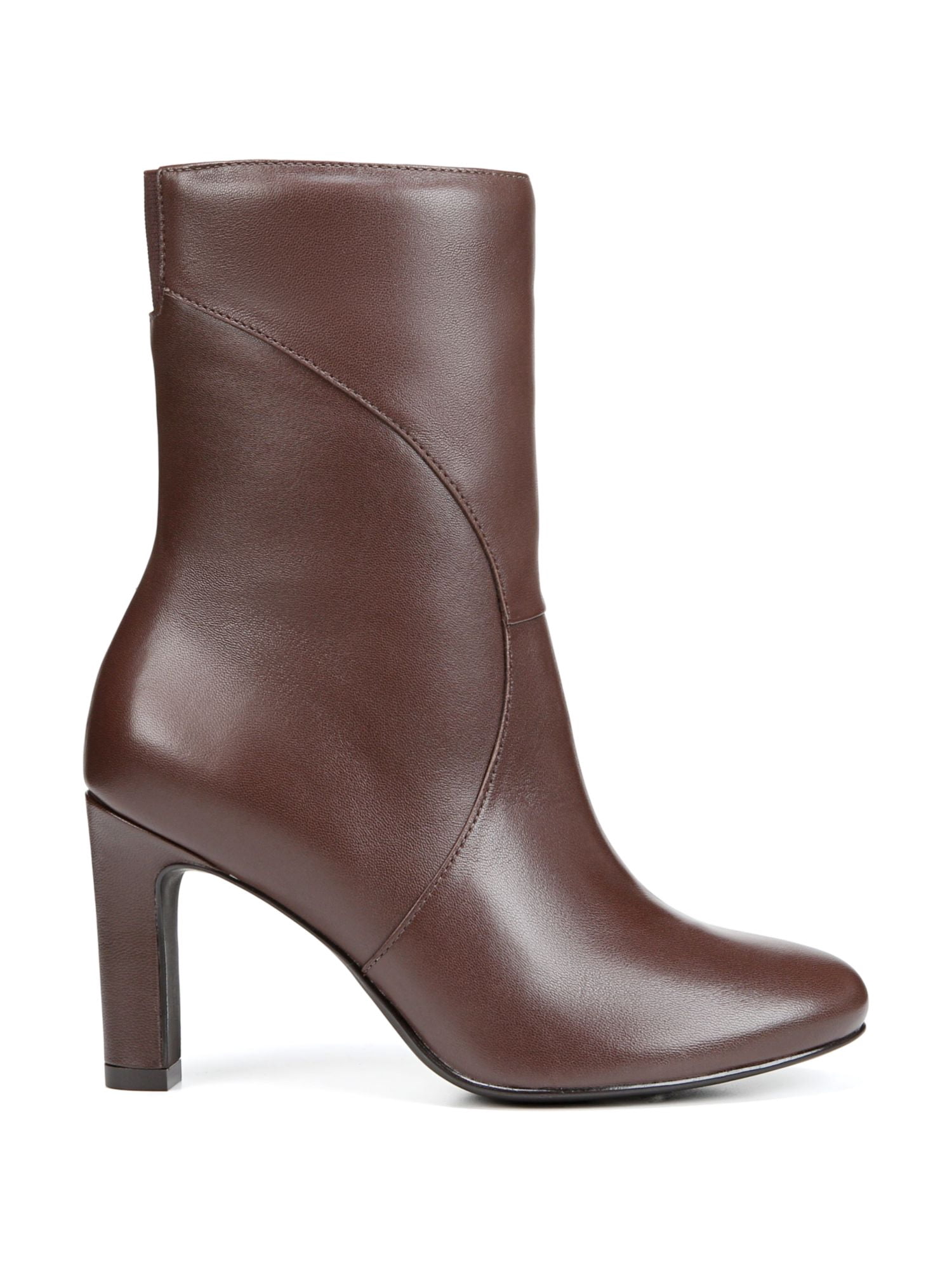 NATURALIZER Womens Brown Goring Padded Harlene Round Toe Zip-Up Leather ...