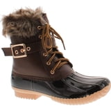 NATURE BREEZE DUCK-01 Women's Chic Lace Up Buckled Duck Waterproof Snow ...