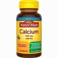 Nature Made Calcium 600mg with Vitamin D3 Tablets, Bone Support ...