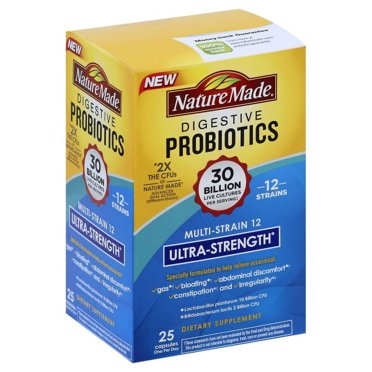 NATURE MADE Probiotics, Digestive, Multi-Strain 12, Ultra-Strength ...