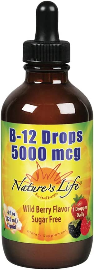 Natures Life B12 Drops 5000 Mcg Vitamin B12 Methylcobalamin Liquid