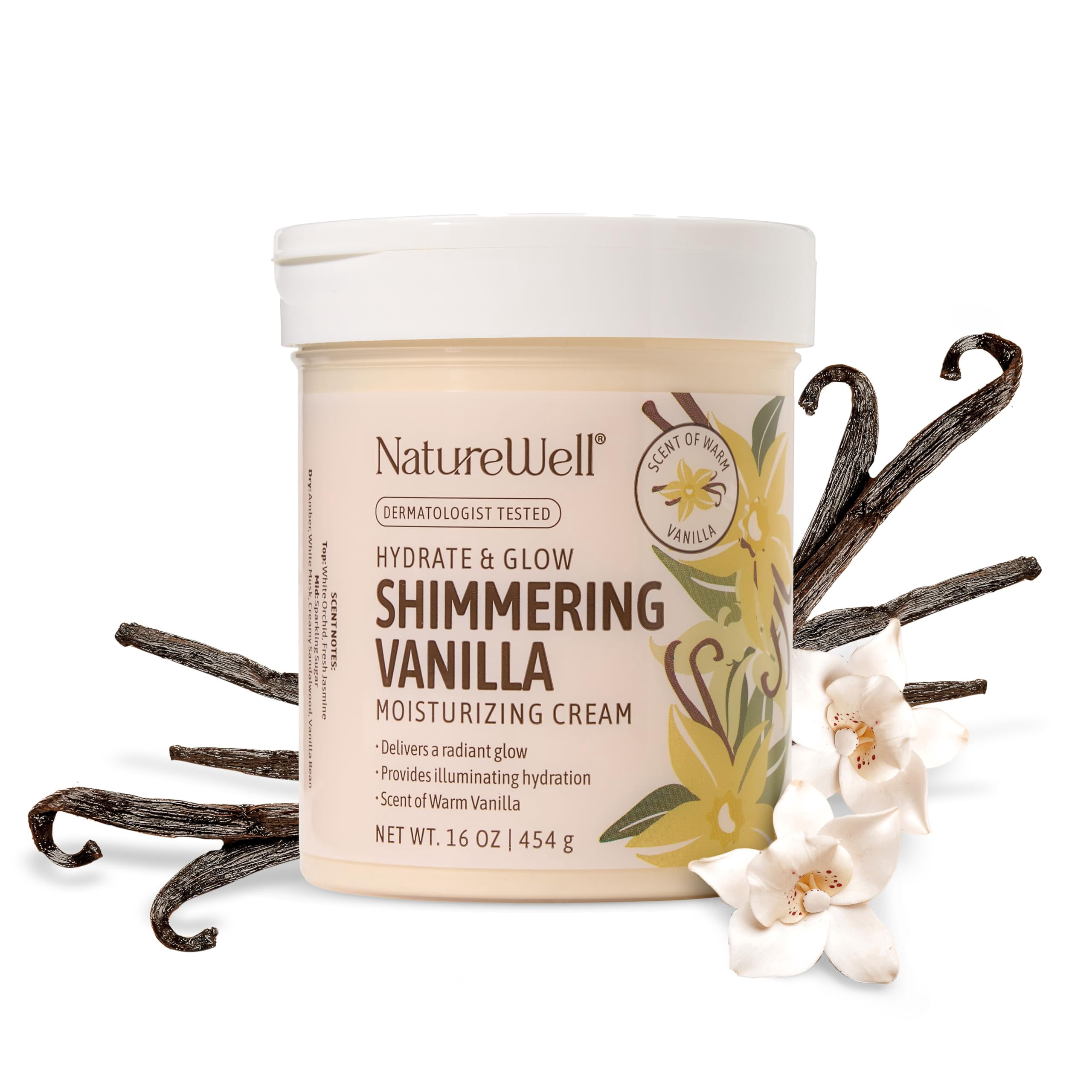 NATURE WELL Shimmering Vanilla SAF21 Hydrate & Glow Moisturizing Face ...