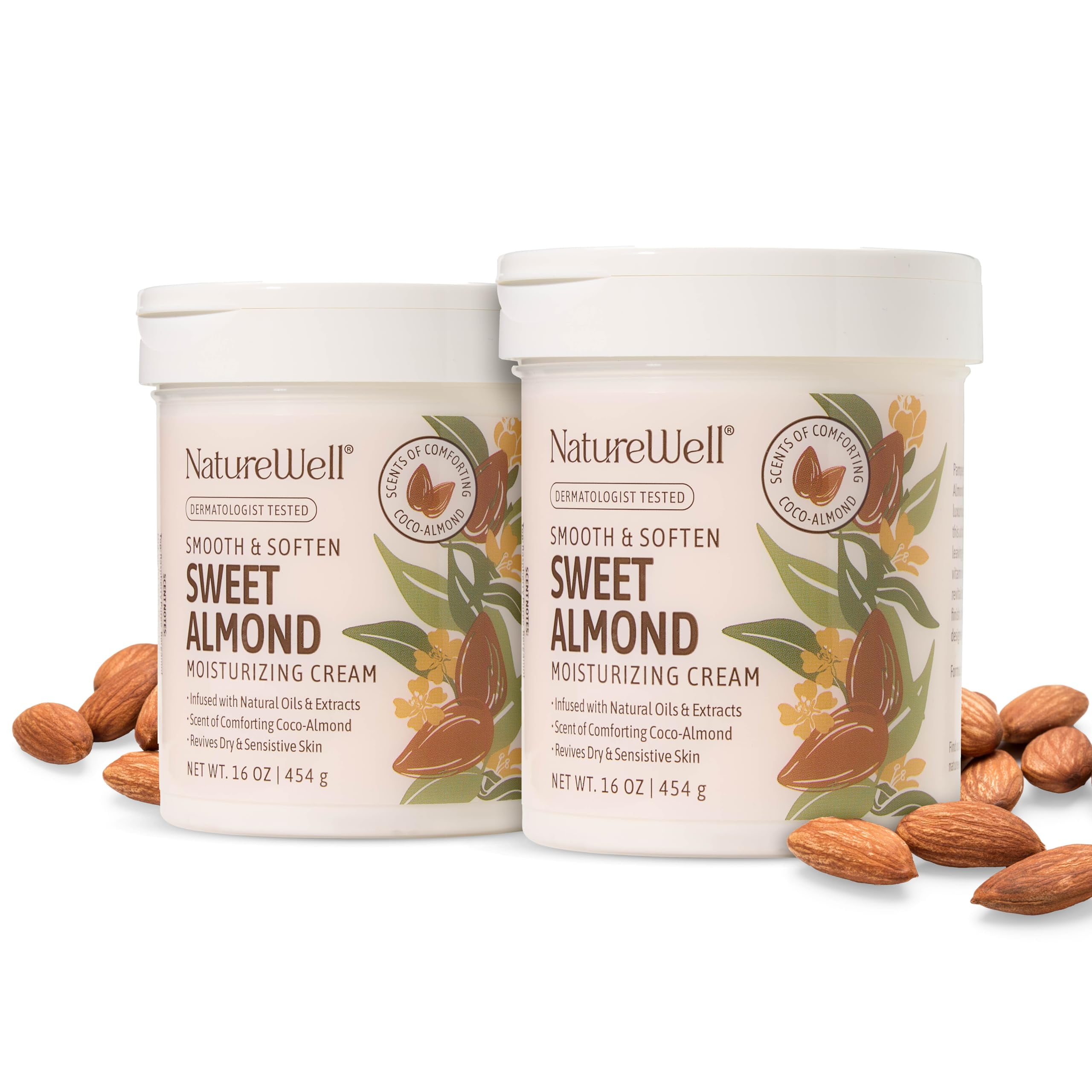 NATUREWELL Sweet Almond Smooth & Soften Gentle Moisturizing Cream For ...